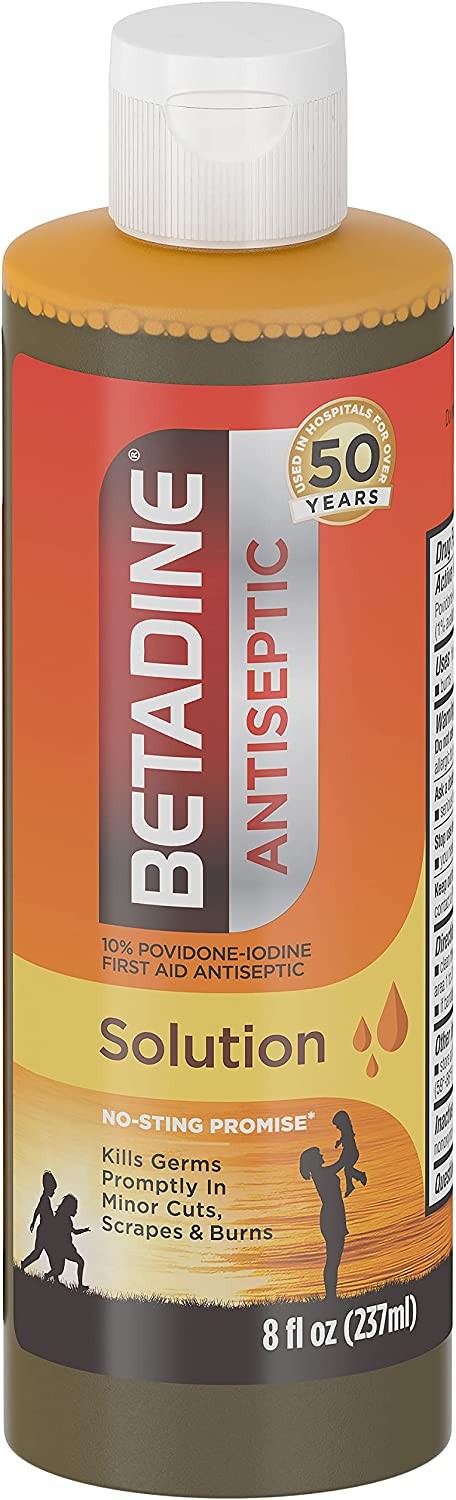 Betadine Antiseptic Liquid First Aid Solution, Povidone-iodine 10% ...