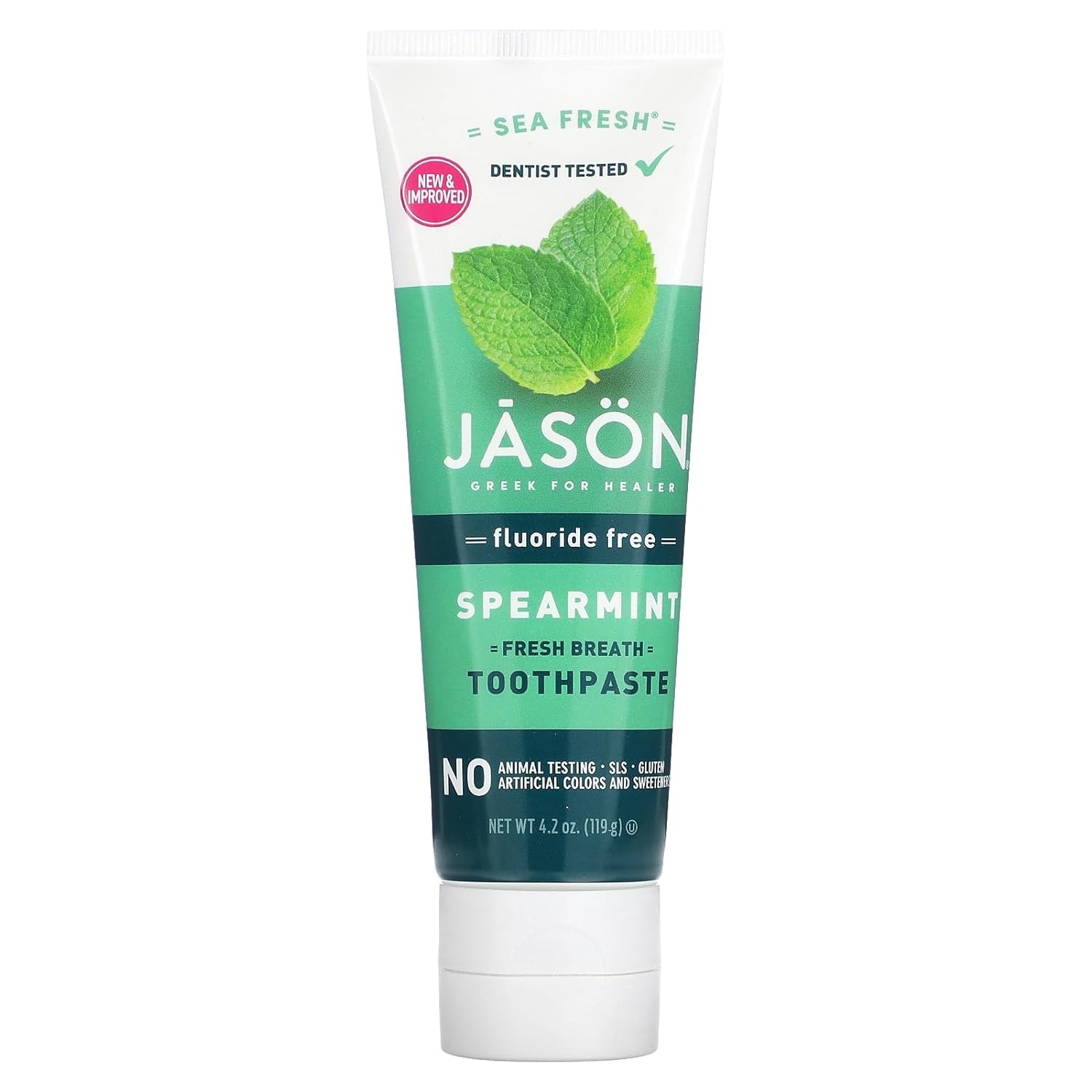 Jason Natural Cosmetics Fluoride Free Sea Fresh Toothpaste, 4.2 OZ ...