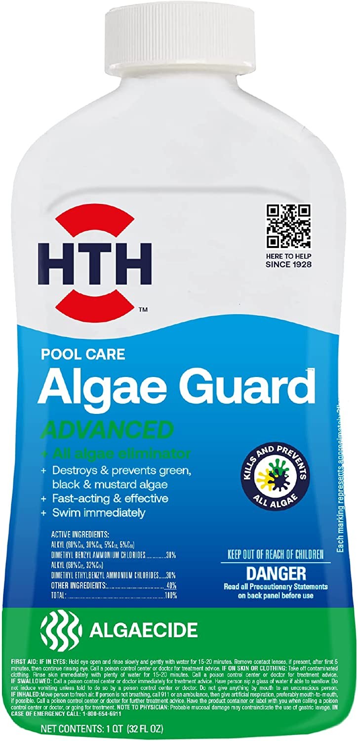 HTH 67084 Pool Care Algae Guard Advanced, All Algae Eliminator for ...