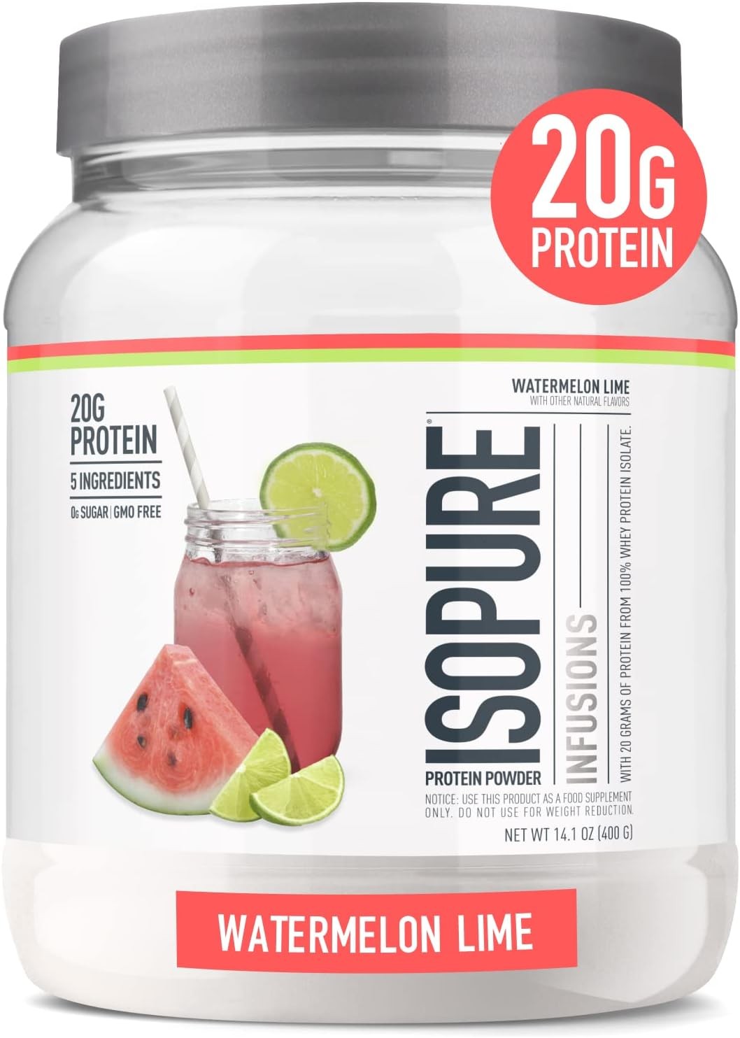 Isopure Protein Powder, Clear Whey Isolate Protein, Post Workout ...