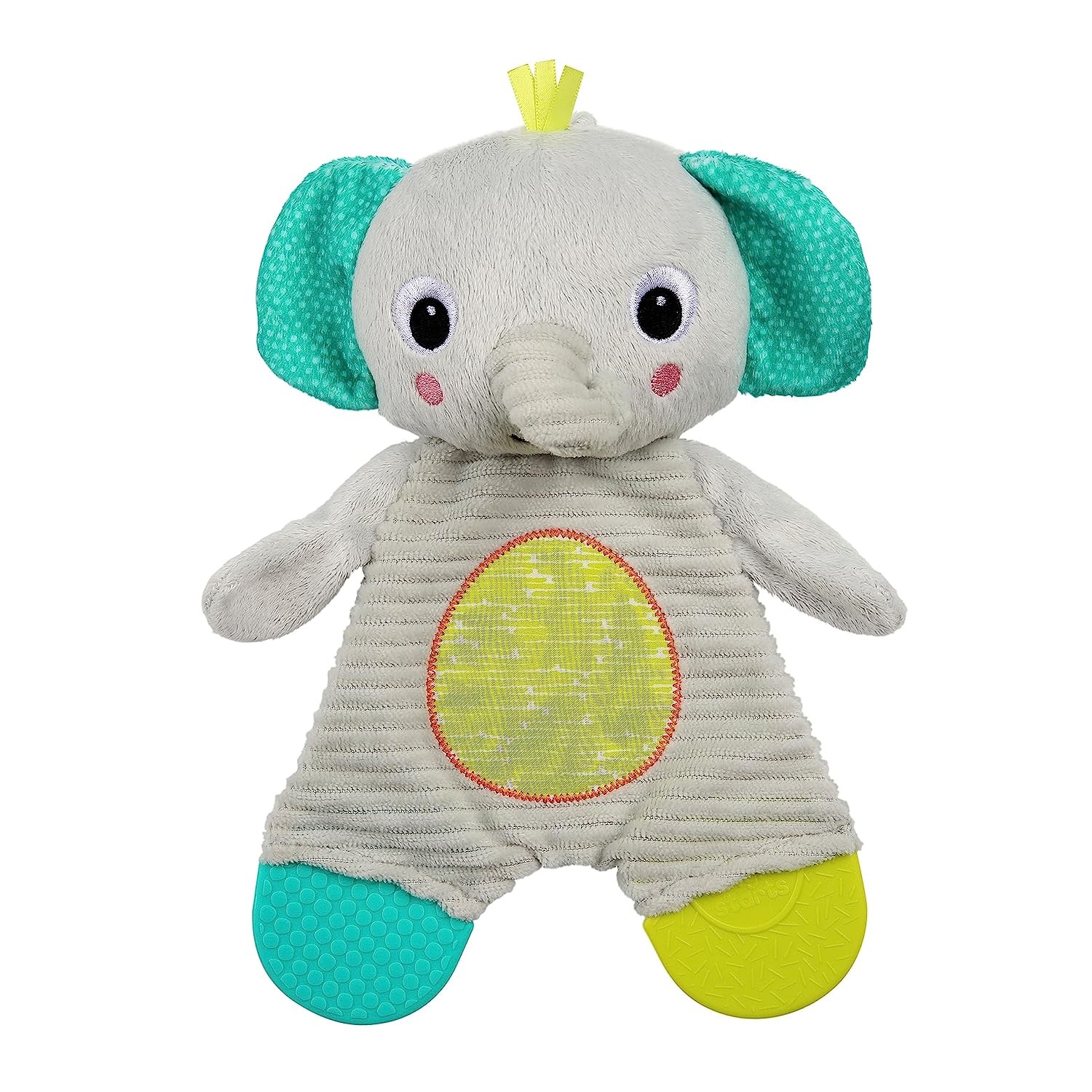 Bright Starts Snuggle & Teethe BPA-free Crinkle Teething Plush Baby Toy ...