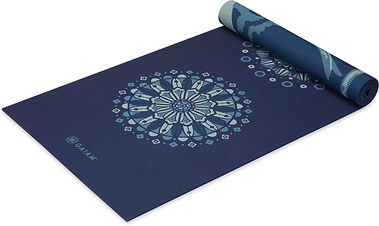 Gaiam Yoga Mat - Premium 6mm Print Reversible Extra Thick Non Slip ...