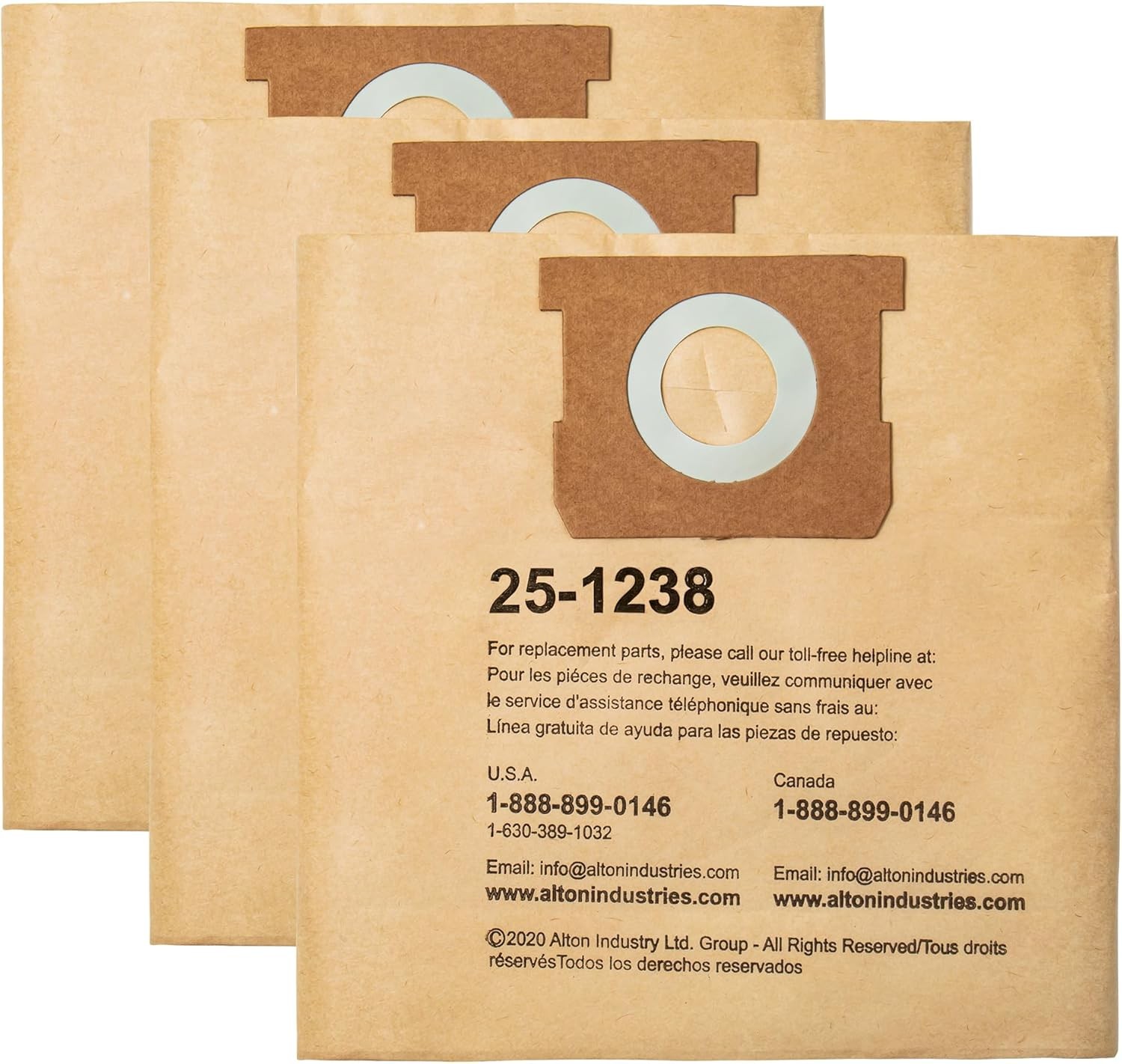 3 Pack ALTON Original Manufacturer Dust Bag AT25-1238, for 4 Gallon Wet ...