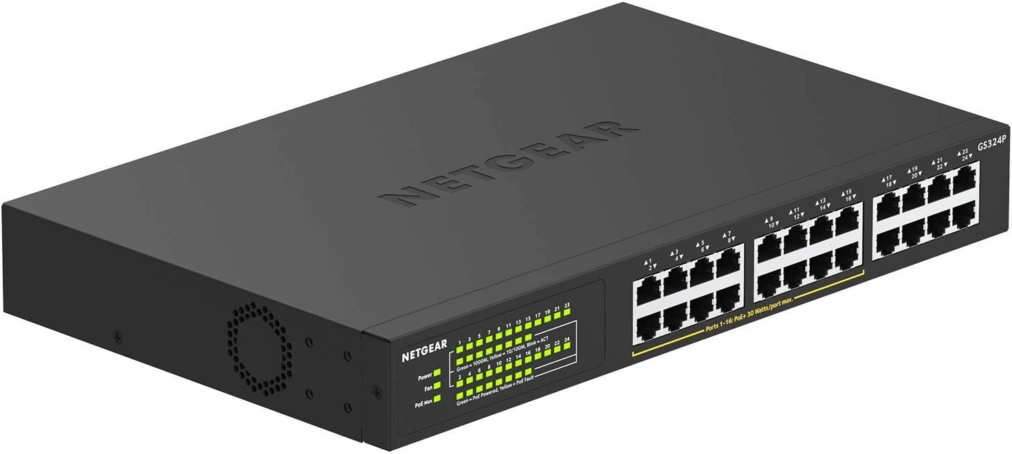 NETGEAR 24-Port PoE+ Gigabit Ethernet Unmanaged Essentials Switch ...