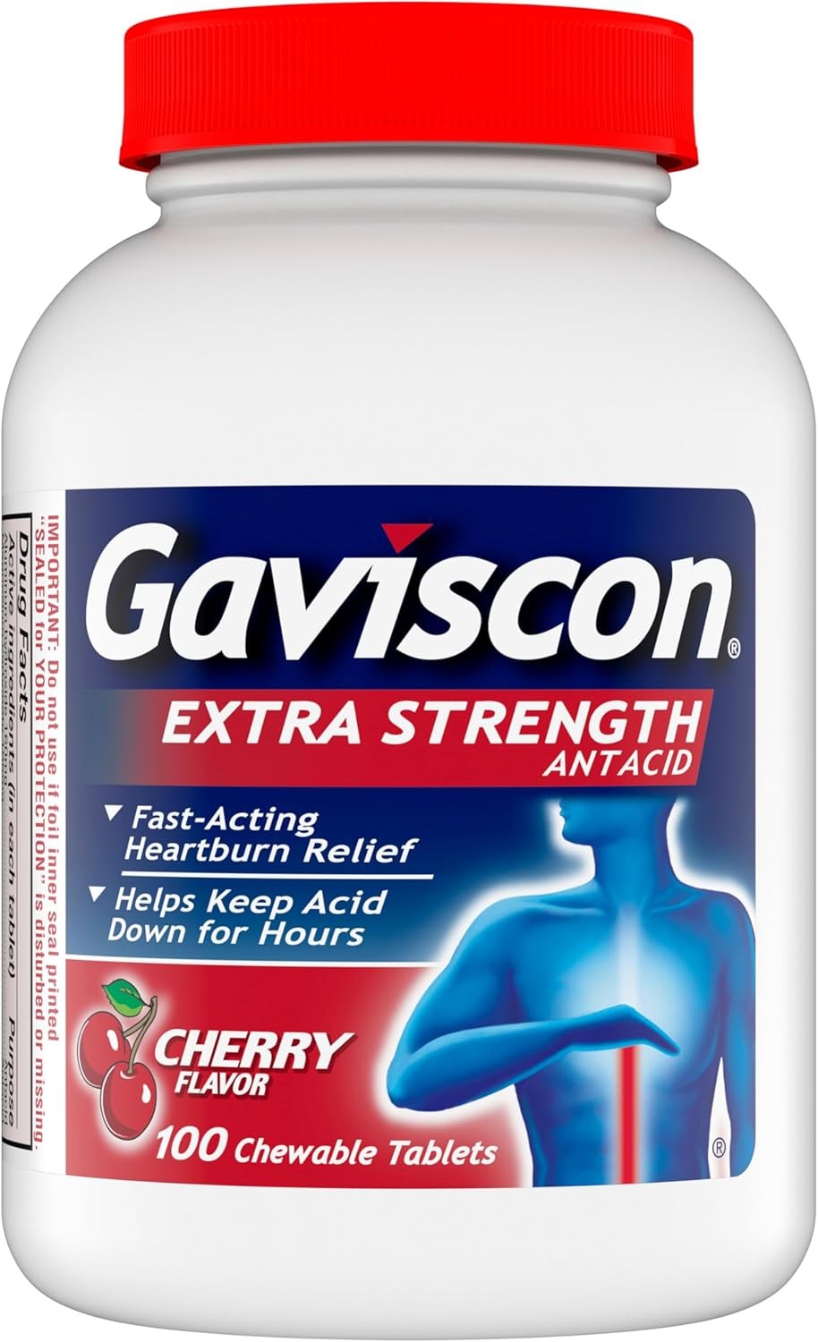 Gaviscon Extra Strength Cherry Chewable Tablet For Fast-Acting ...