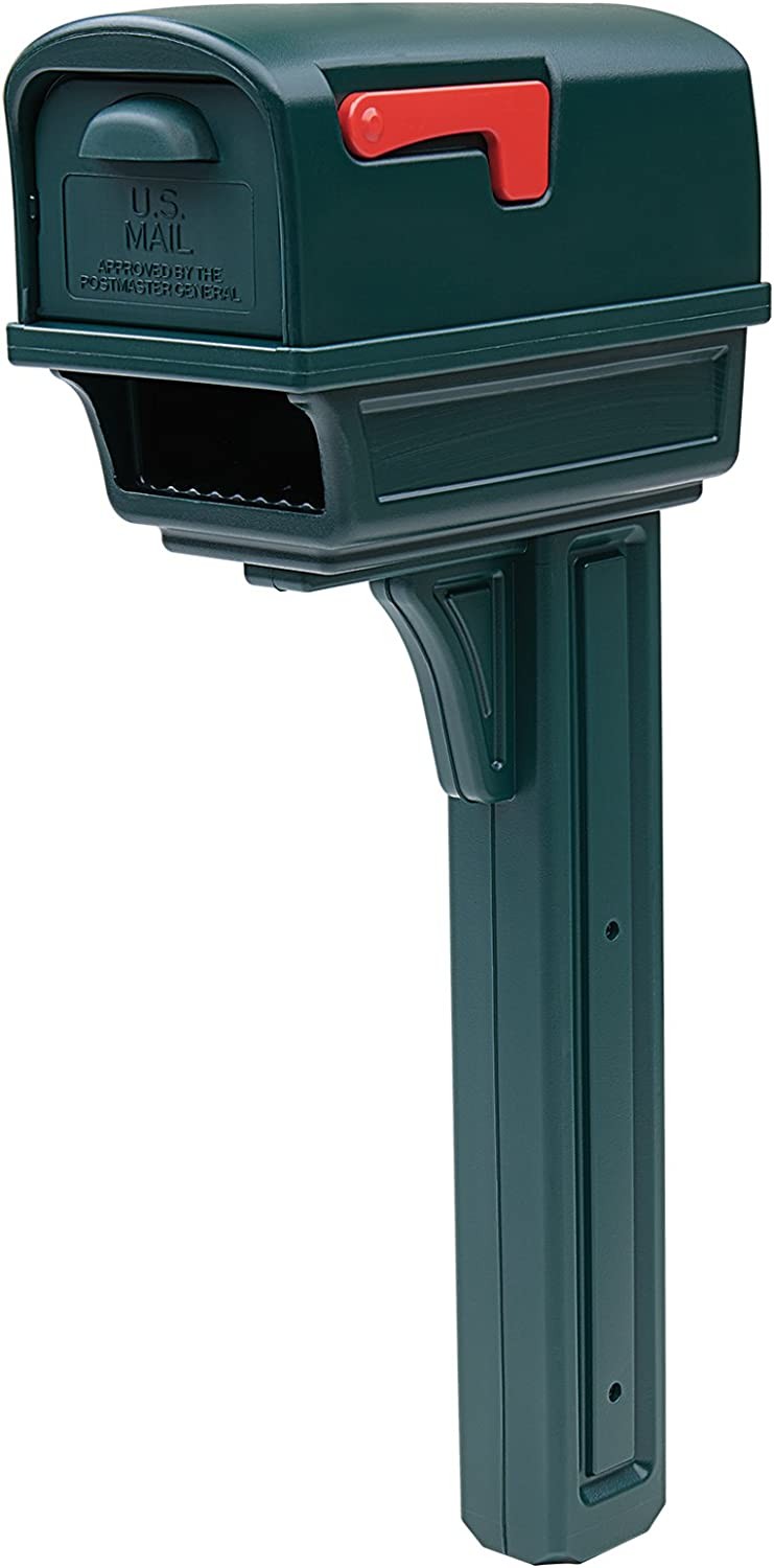 Gibraltar Mailboxes Gentry Large Capacity Double-Walled Plastic Green ...