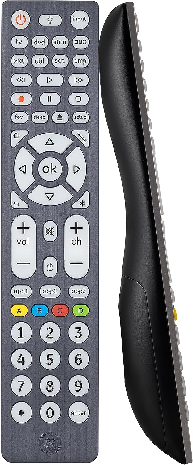 GE 8-Device Backlit Universal Remote Control for Samsung, Vizio, LG ...