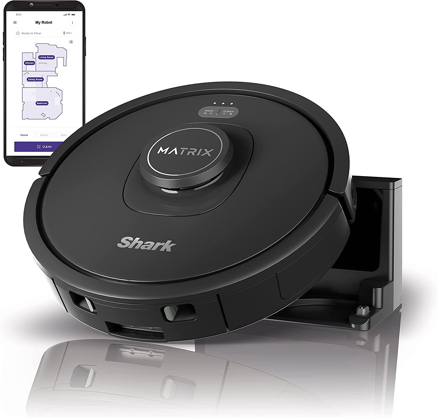 Shark RV2310 Matrix Robot Vacuum with Self-Cleaning Brushroll for Pet ...