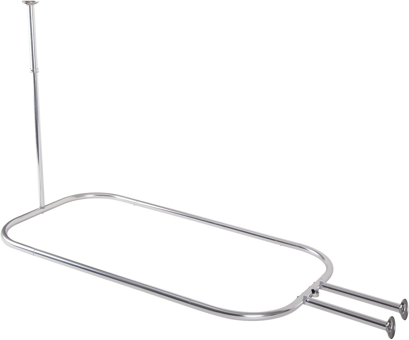 Utopia Alley Wall Mounted Hoop Shower Rod - Chrome | Shower Curtain Rod ...