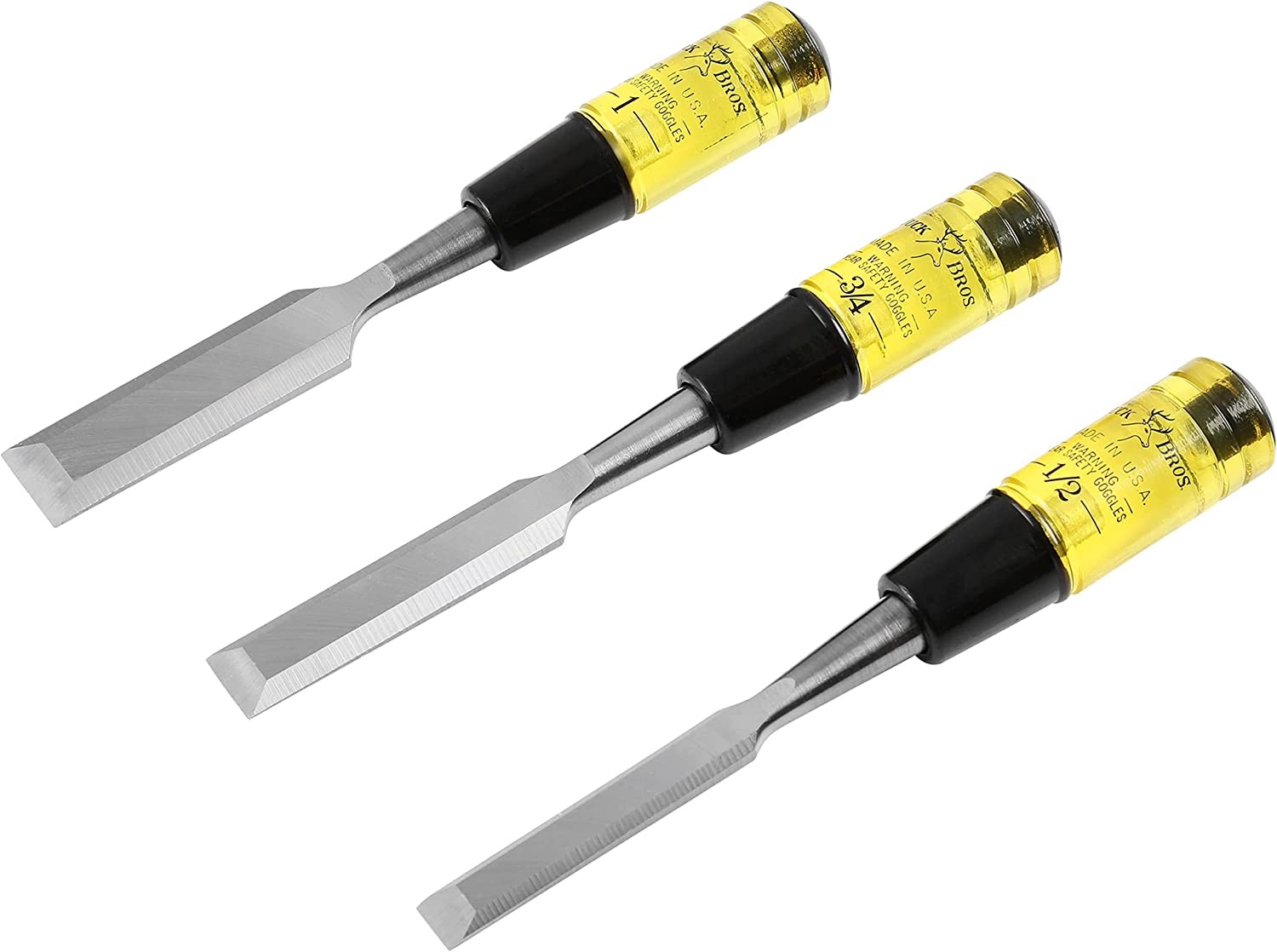 Buck Brothers 1201030 3-Piece Professional Wood Chisel Set, Woodwork ...