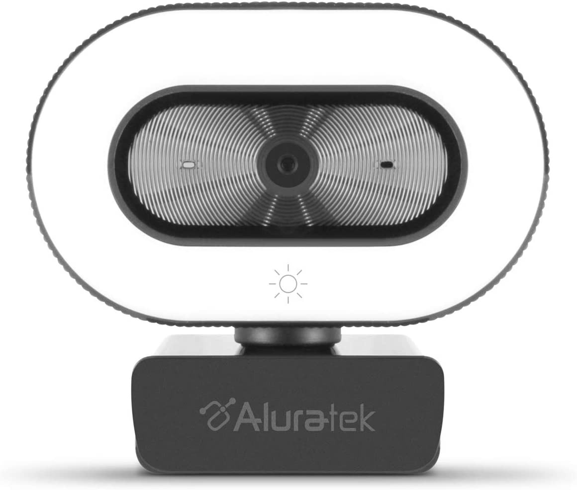 Aluratek 1080p HD Webcam with Ring Light, Auto Focus and Directional ...