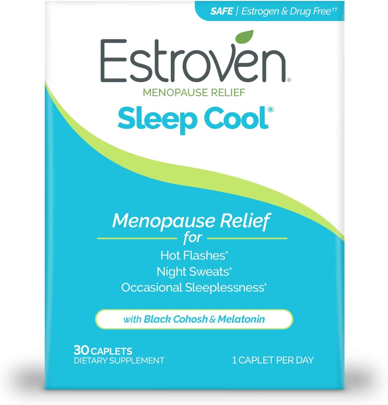 Estroven Sleep Cool for Menopause Relief, 30 Ct, Sleep Support ...