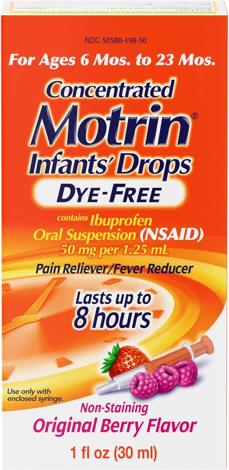 Motrin Infants' Oral Suspension Concentrated Liquid Medicine Drops with ...