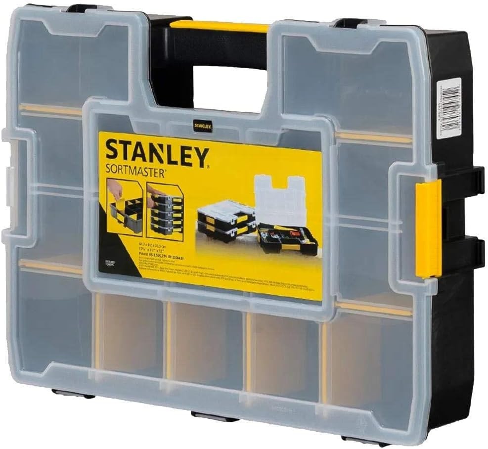 STANLEY SortMaster Organizer Box With Dividers, Light, 1-Pack ...