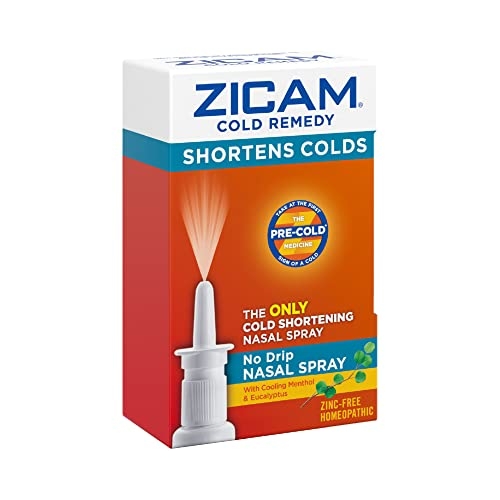 Zicam Cold Remedy No-Drip Nasal Spray with Cooling Menthol & Eucalyptus ...