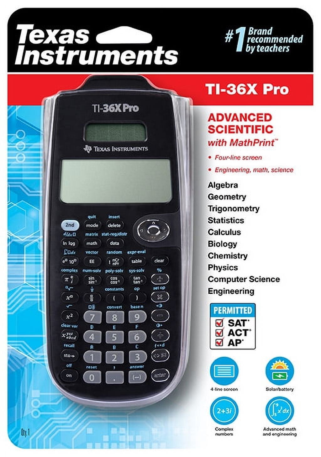 Texas Instruments TI-36X Pro Four-line Scientific Calculator High ...