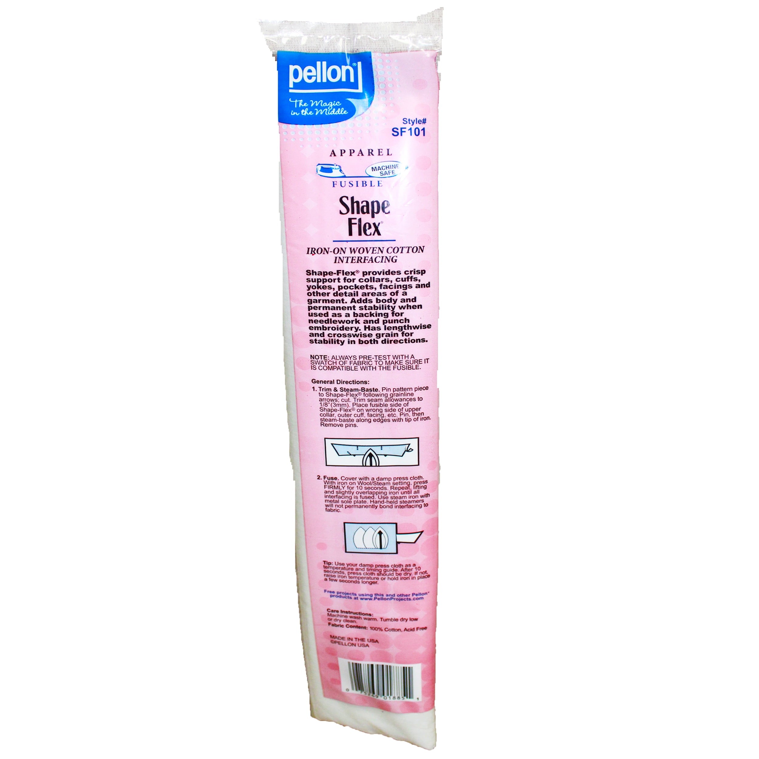 Pellon SF101 Fabric Interfacing, White 15" x 2 Yards Precut Package. 1 ...