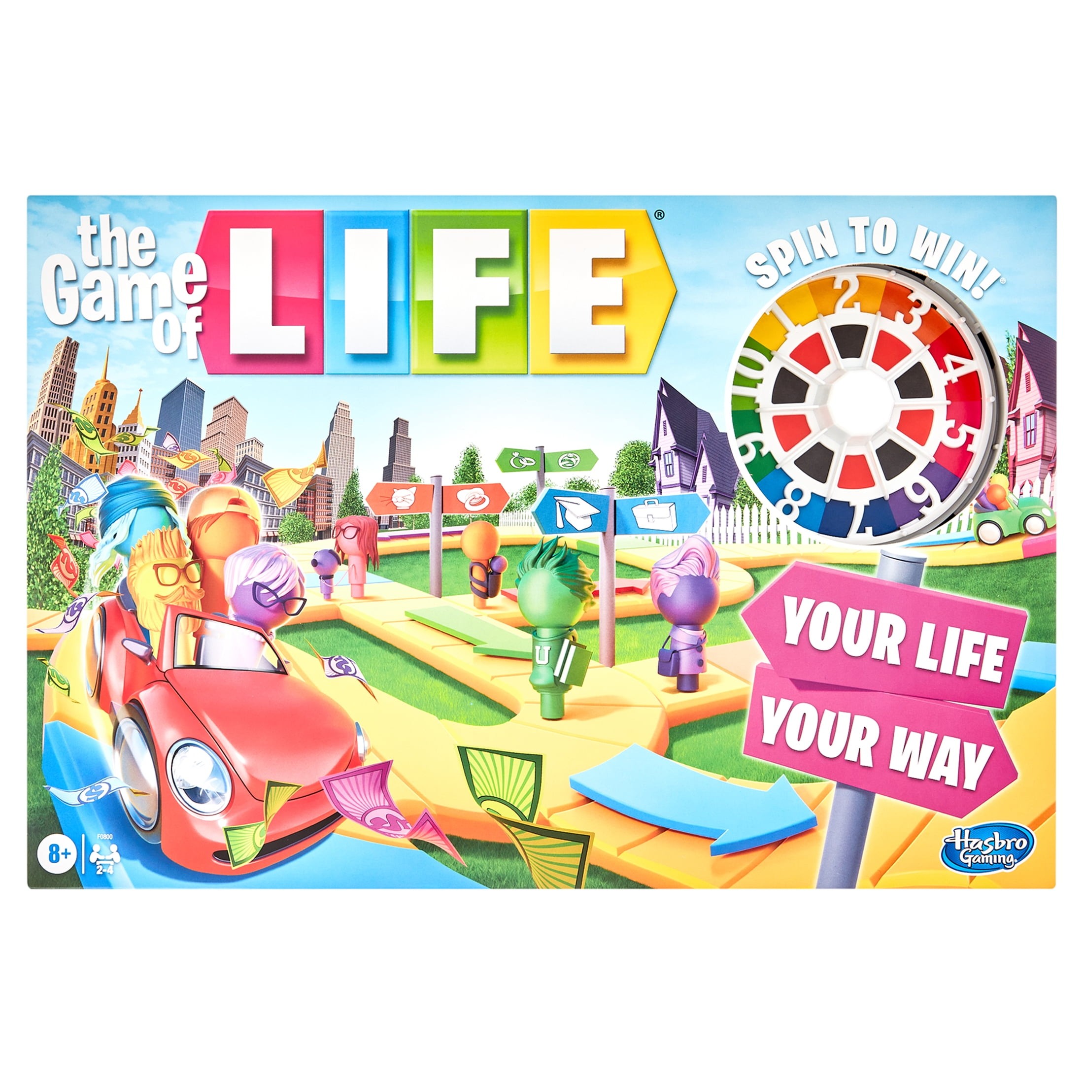 The Game of Life Kids Board Game, 2-4 Players, Family Games, Back to ...