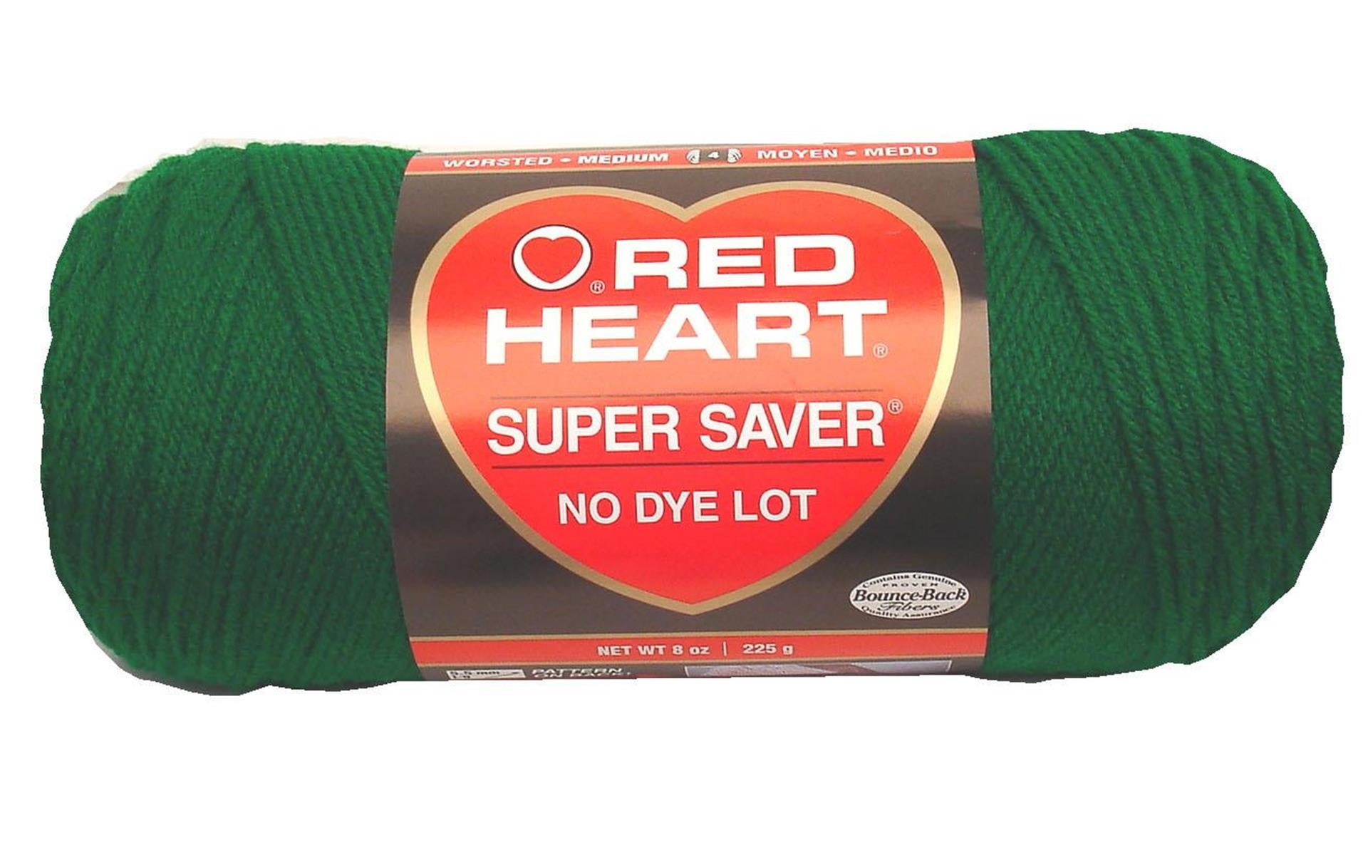 Red Heart Acrylic 4-Ply Dryable Machine Washable Economy Super Saver ...