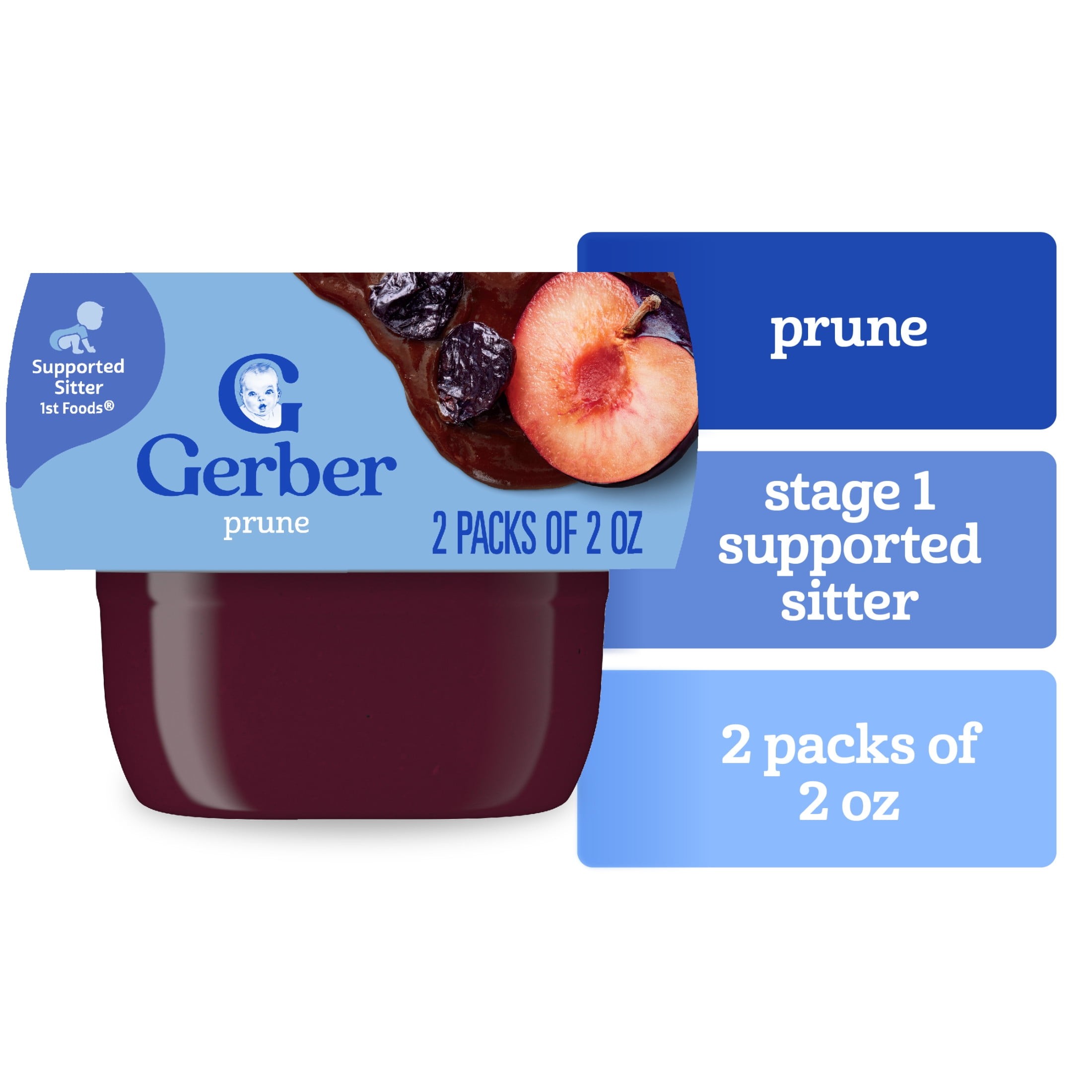 Gerber 1st Foods Baby Food, Prune, 2 oz Tubs (2 Pack) Deals and Price ...