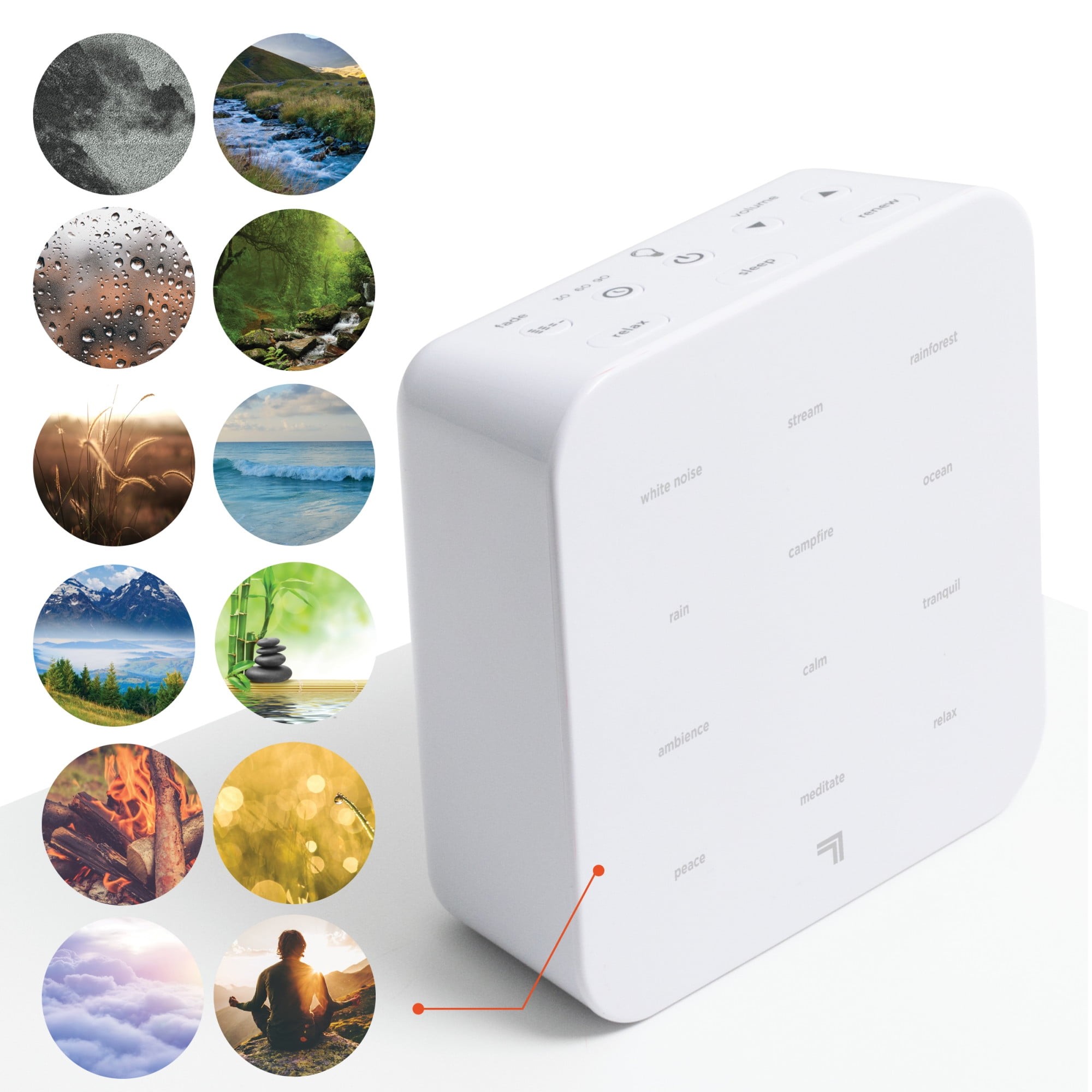 Sharper Image® Ultimate Sleep White Noise Sound Machine for Adults and ...