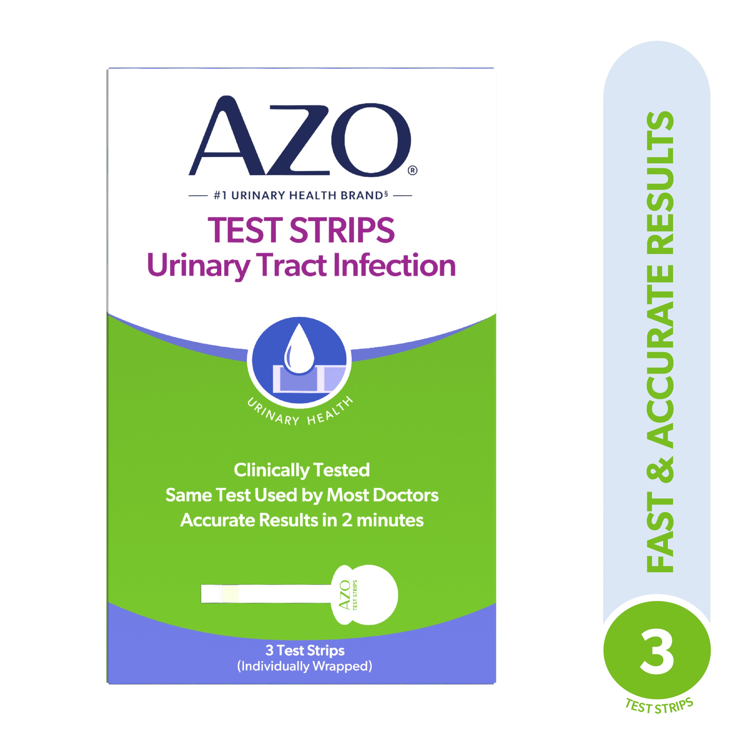 AZO UTI Test Strips, Easy to Use At-Home Test Kit, Fast Results ...