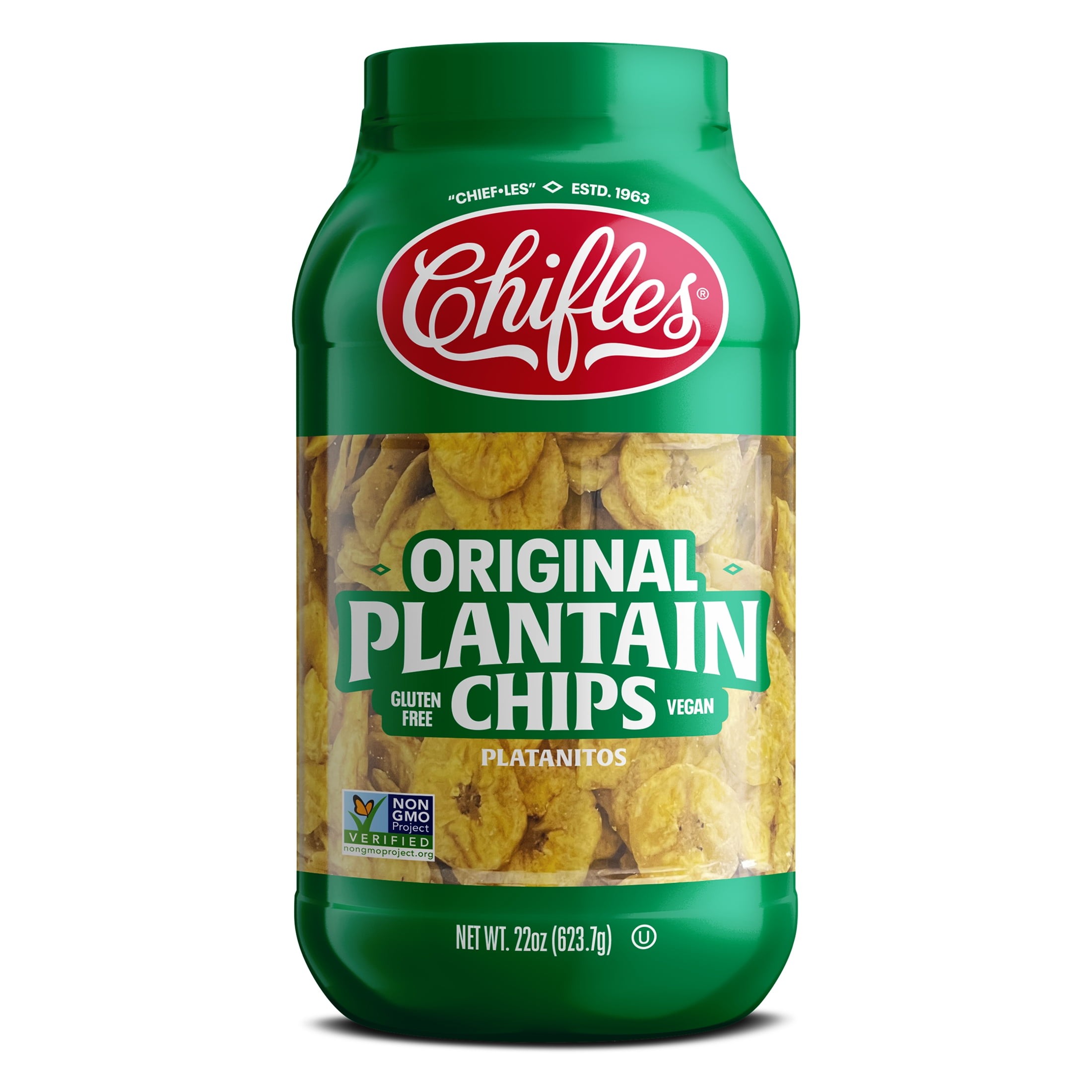 Chifles Original Plantain Chips Tub Everyday Healthy Snack, Natural ...