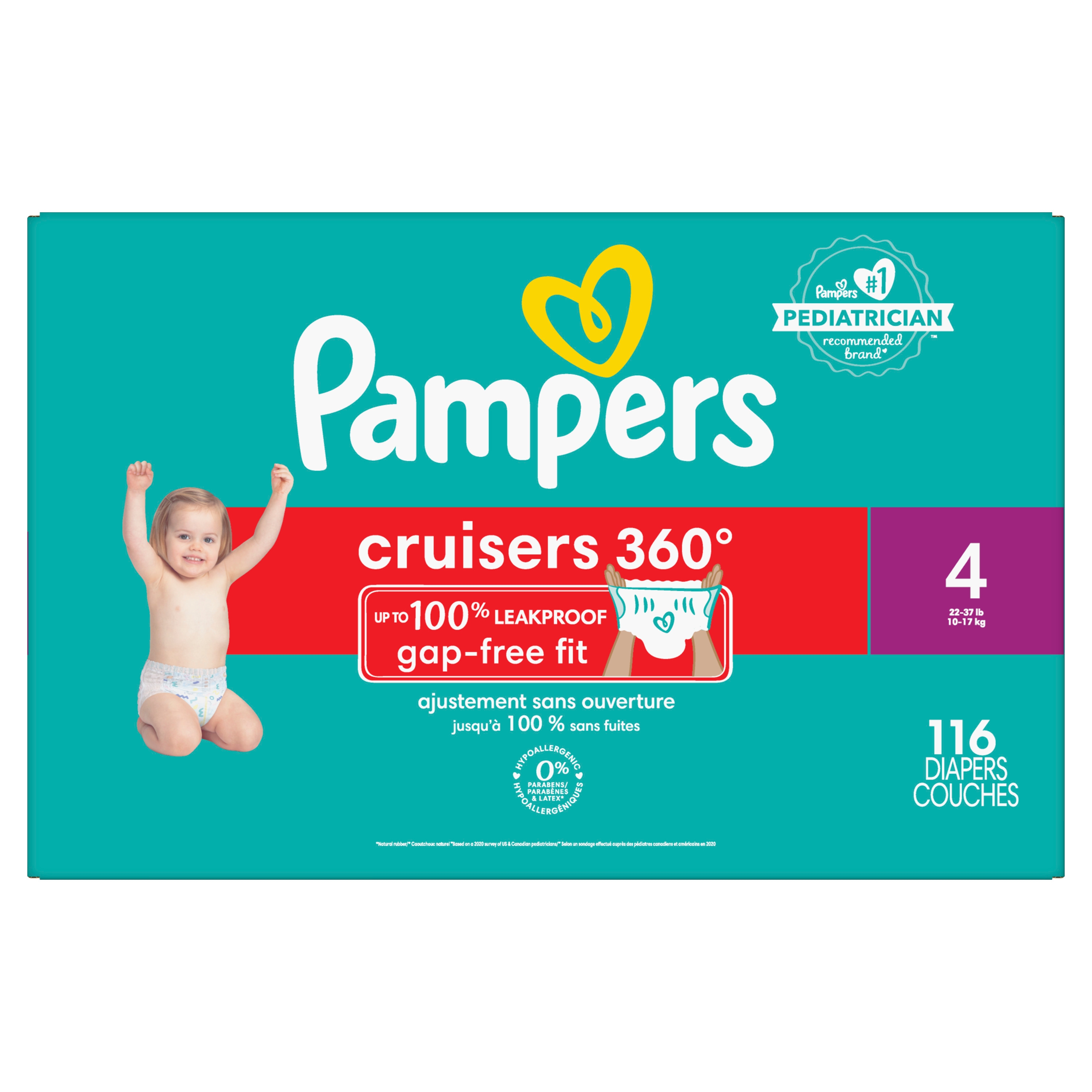 Pampers Cruisers 360 Fit Diapers, Active Comfort, Size 4, 21 Ct Best ...