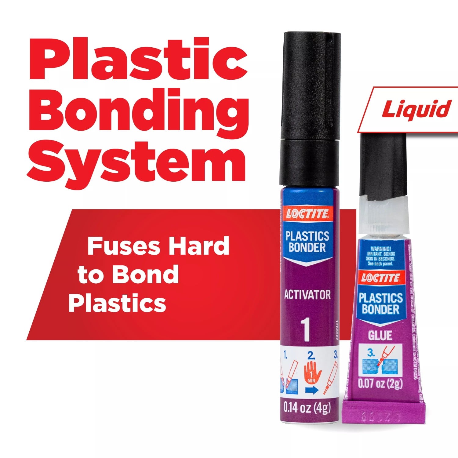 Loctite Super Glue Plastics Bonding System, 1-0.14 oz Activator Stick ...