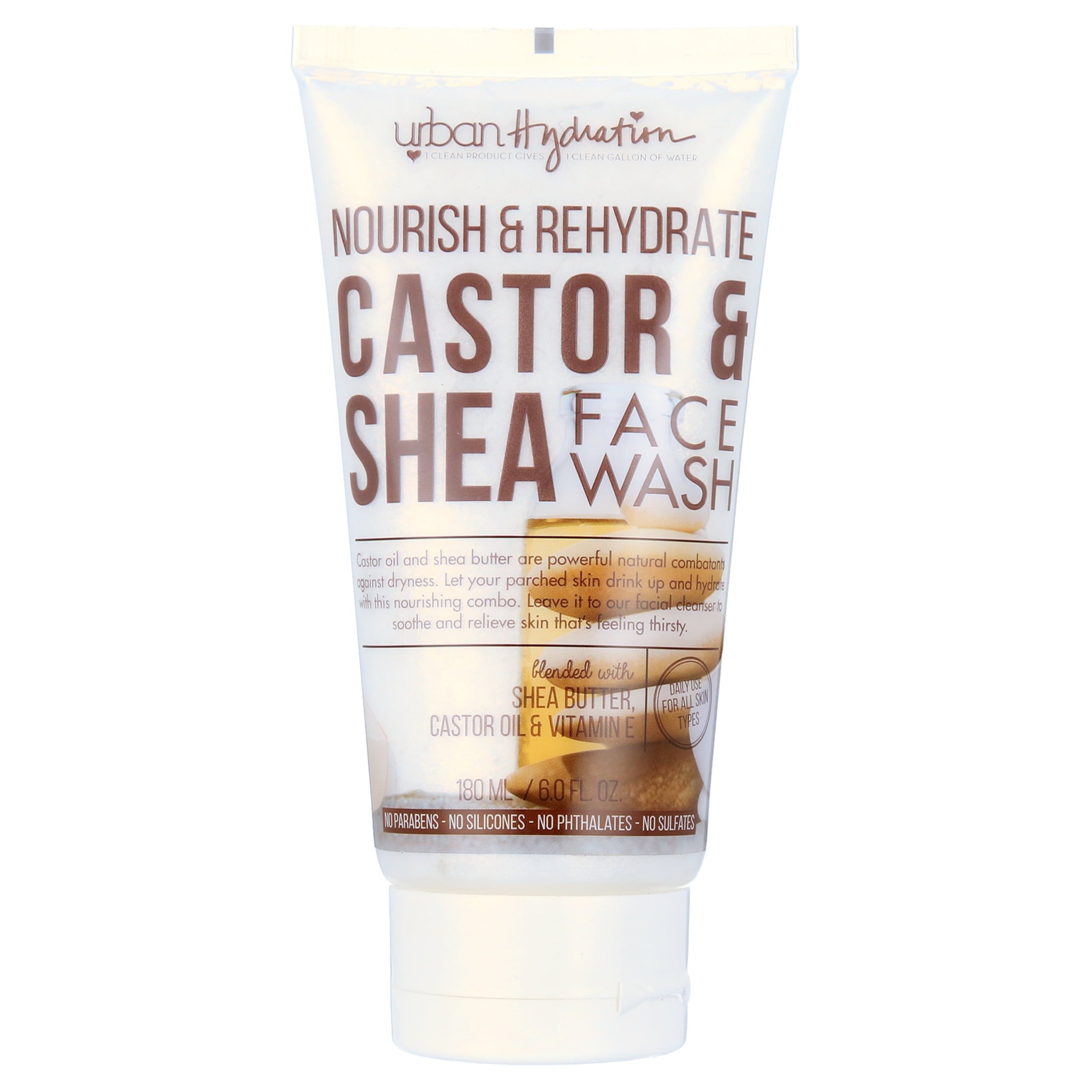Urban Hydration Nourish & Rehydrate Castor & Shea Face Wash for Dry to ...
