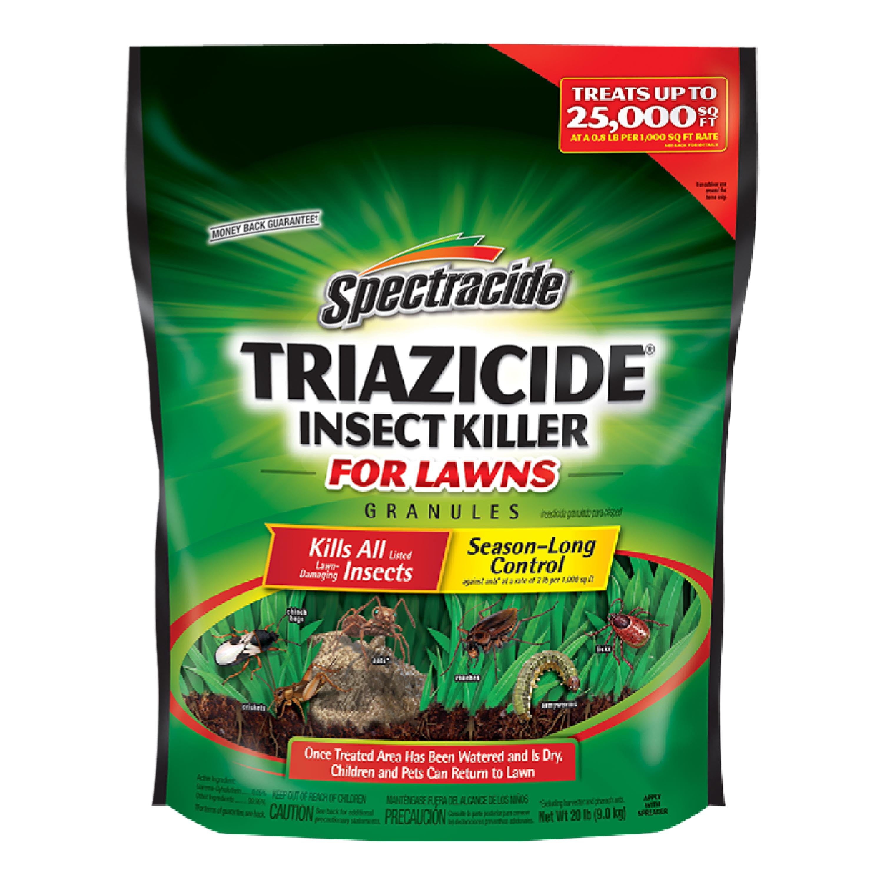 Spectracide Triazicide Insect Killer for Lawns, Granules Kill Lawn ...