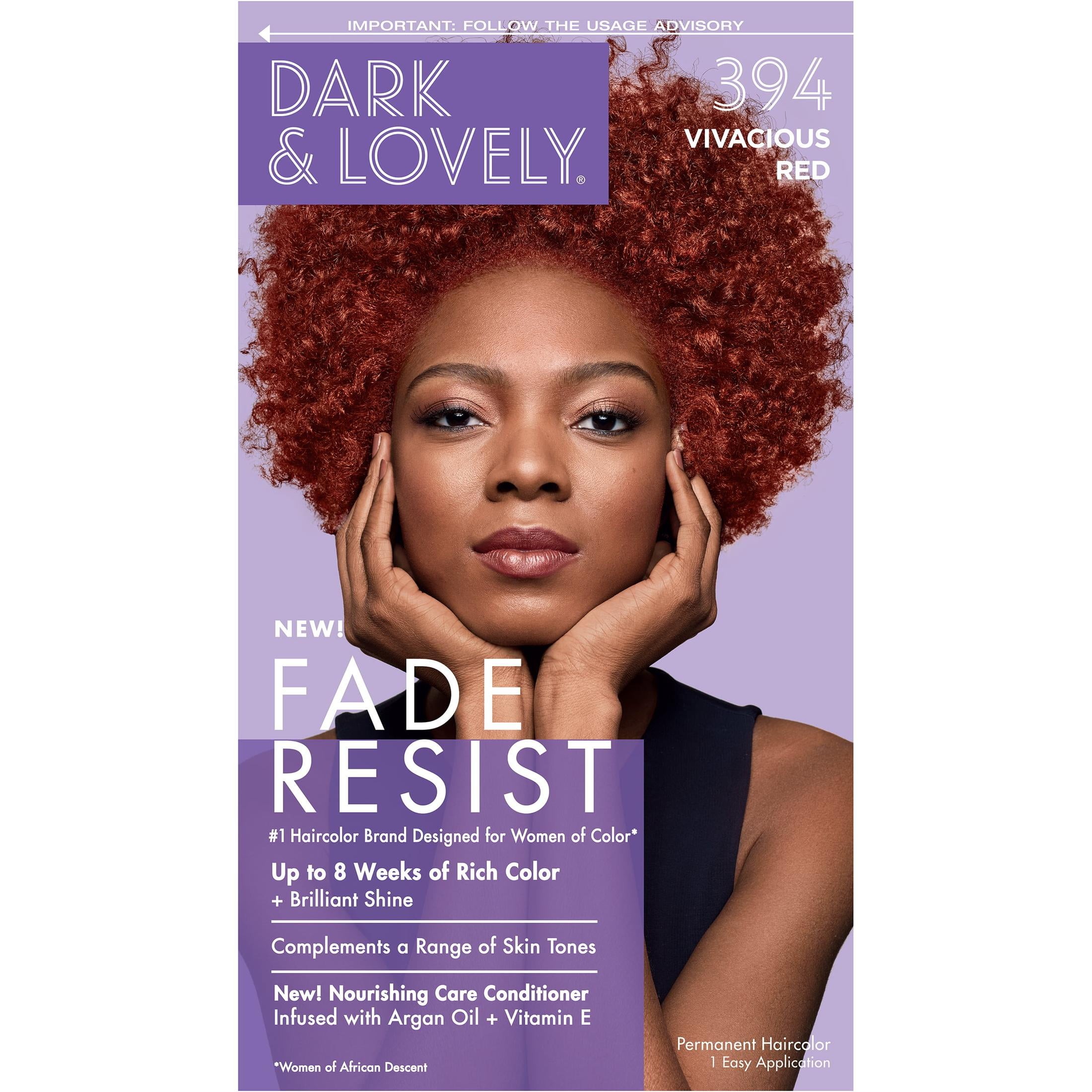 SoftSheen Carson Dark Lovely Fade Resist Hair Color 394 Vivacious Red ...
