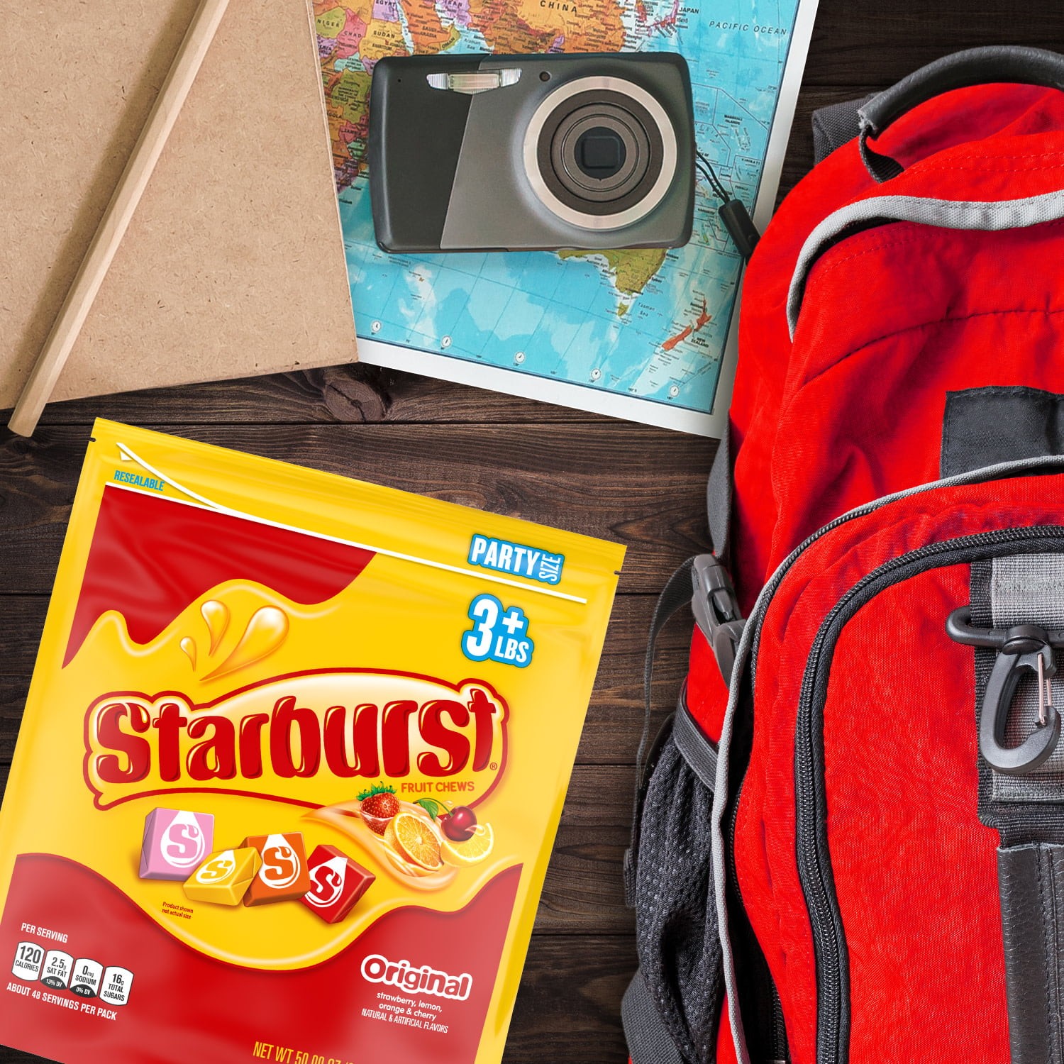 Starburst Original Fruit Chews Summer Candy, Party Size - 50 oz Bag ...