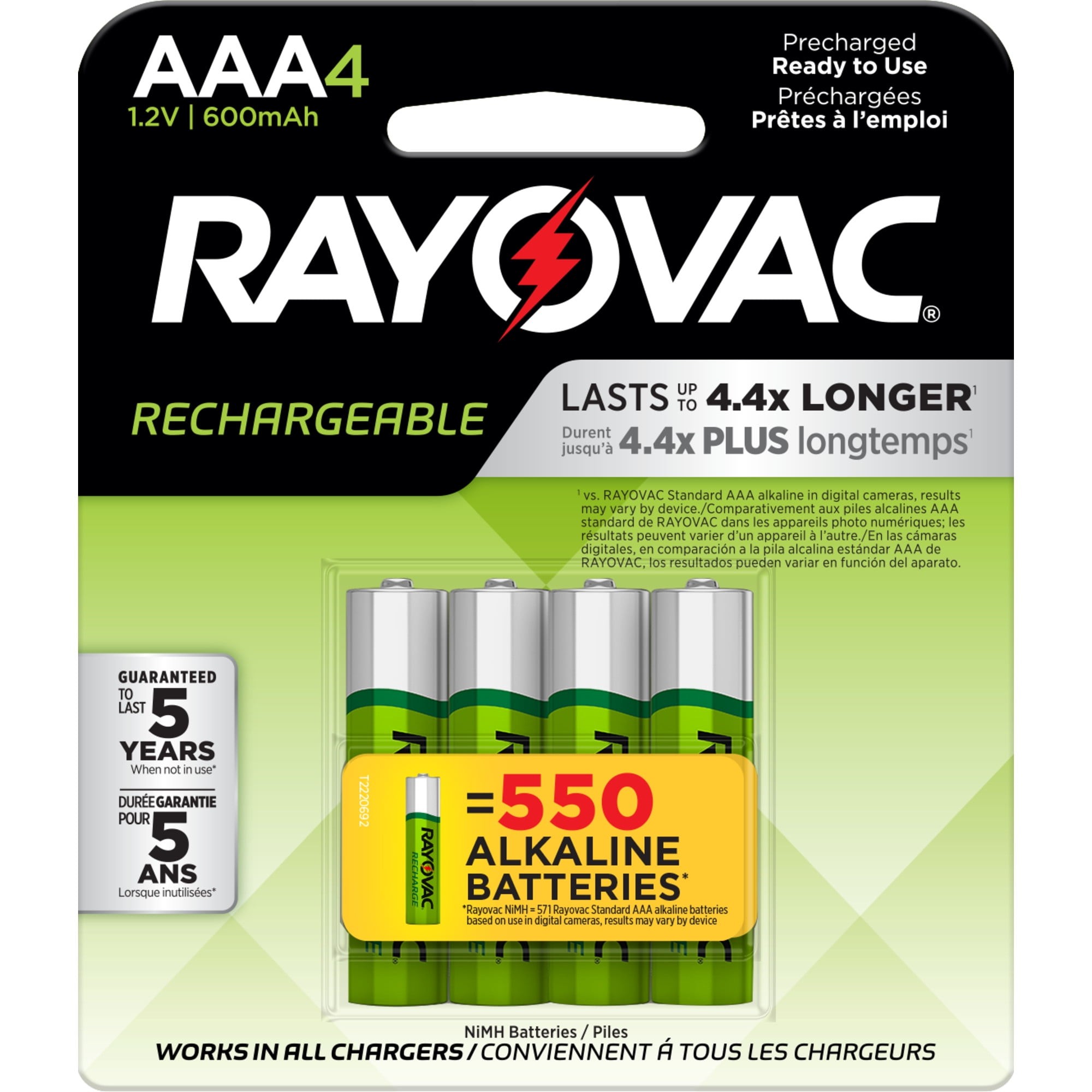 Rayovac Rechargeable AAA Batteries (4 Pack), Triple A Batteries Deals ...