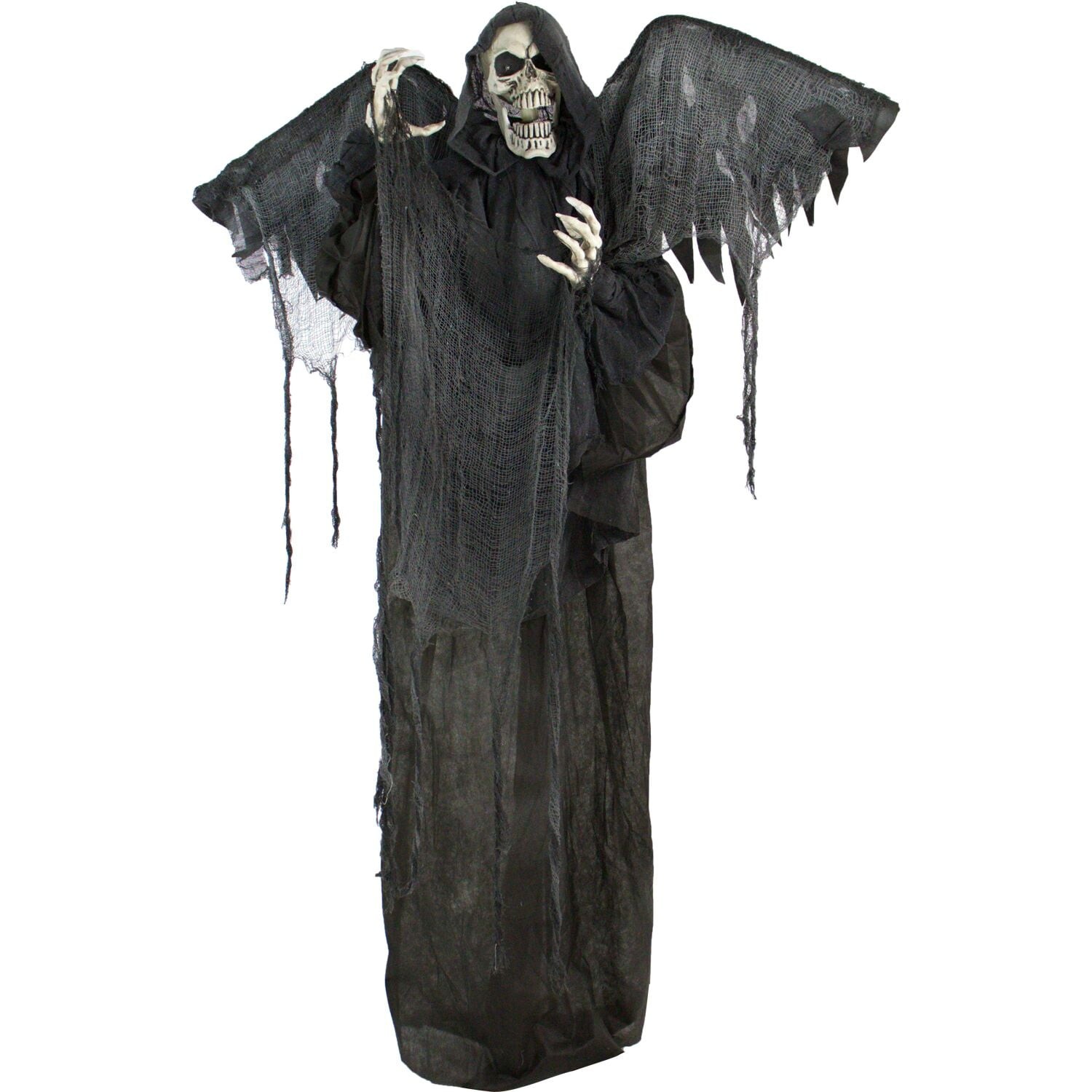 Life-Size Animatronic Skeleton Reaper with Wings with Lights and Sound ...