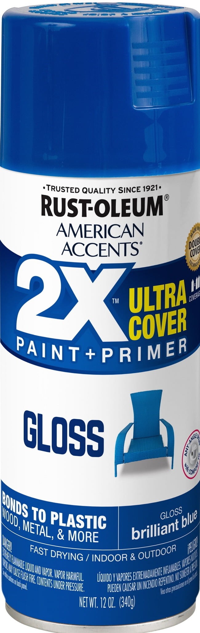 Brilliant Blue Rust Oleum American Accents 2X Ultra Cover Gloss Spray ...