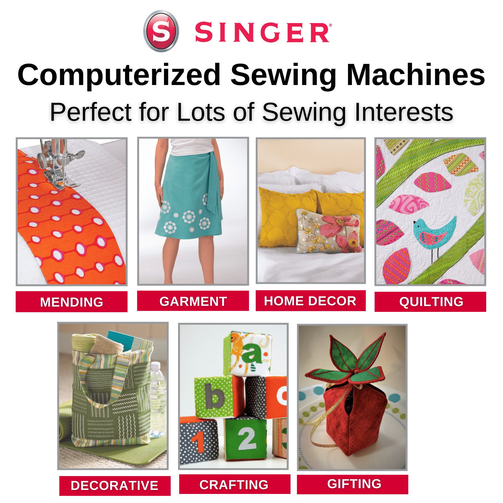 Singer® Stylist™ 7258 Computerized Sewing Machine With 203 Stitch ...