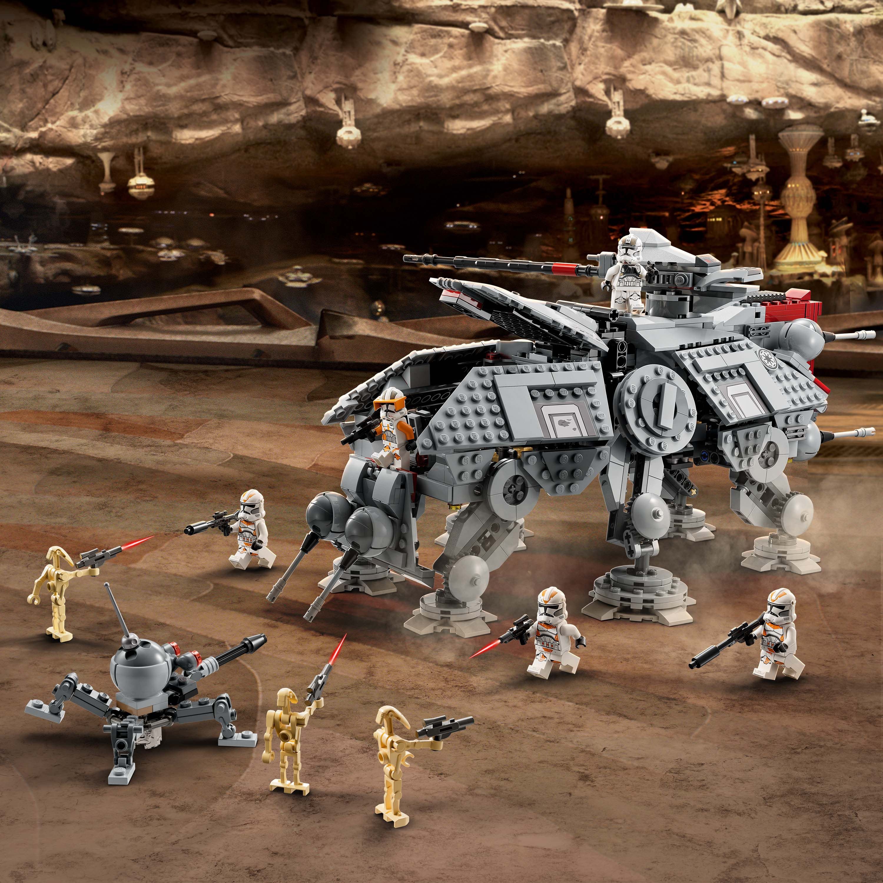LEGO Star Wars AT-TE Walker 75337 Poseable Toy, Revenge of the Sith Set, Gift for Kids with 3 ...