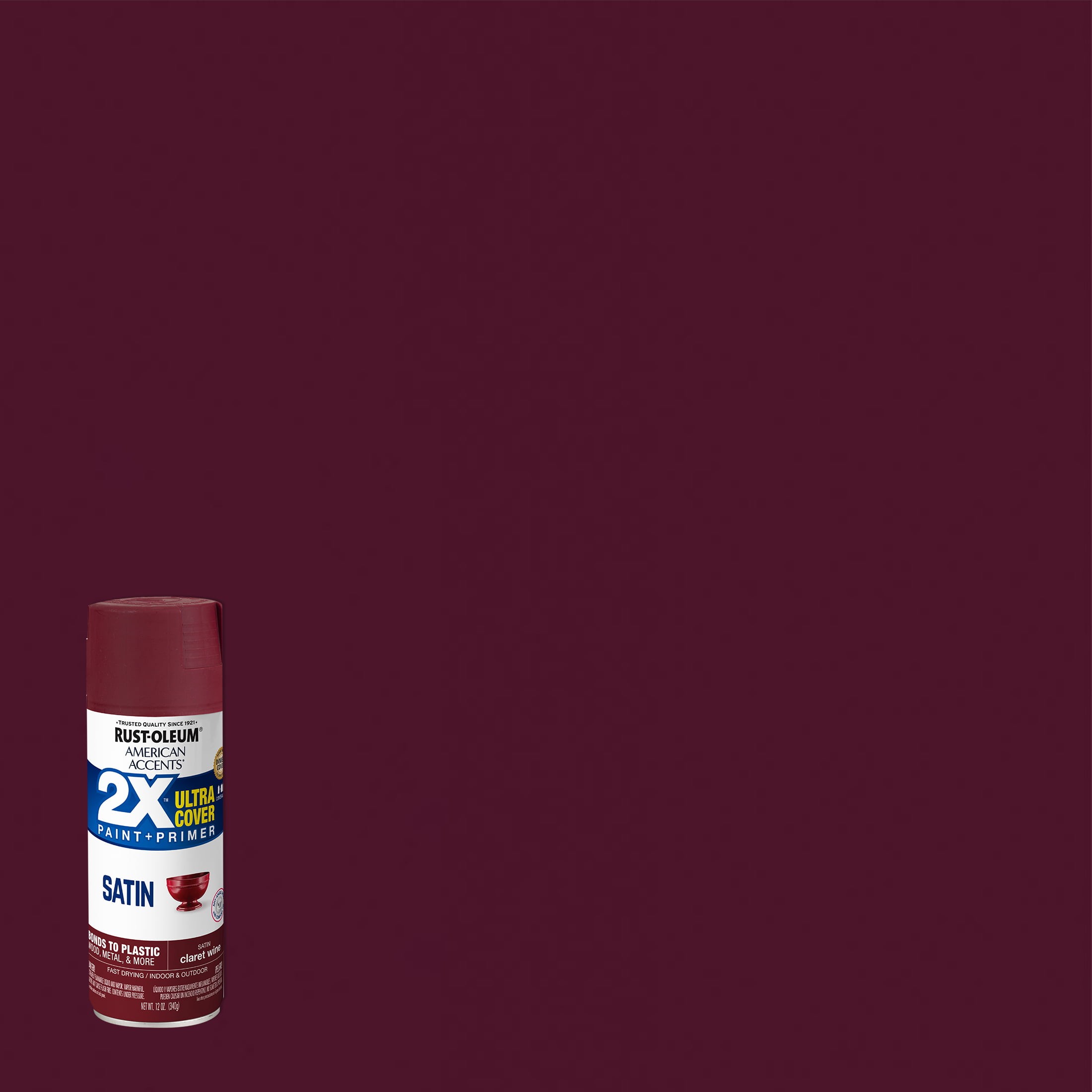 Claret Wine, Rust-Oleum American Accents 2X Ultra Cover Satin Spray ...