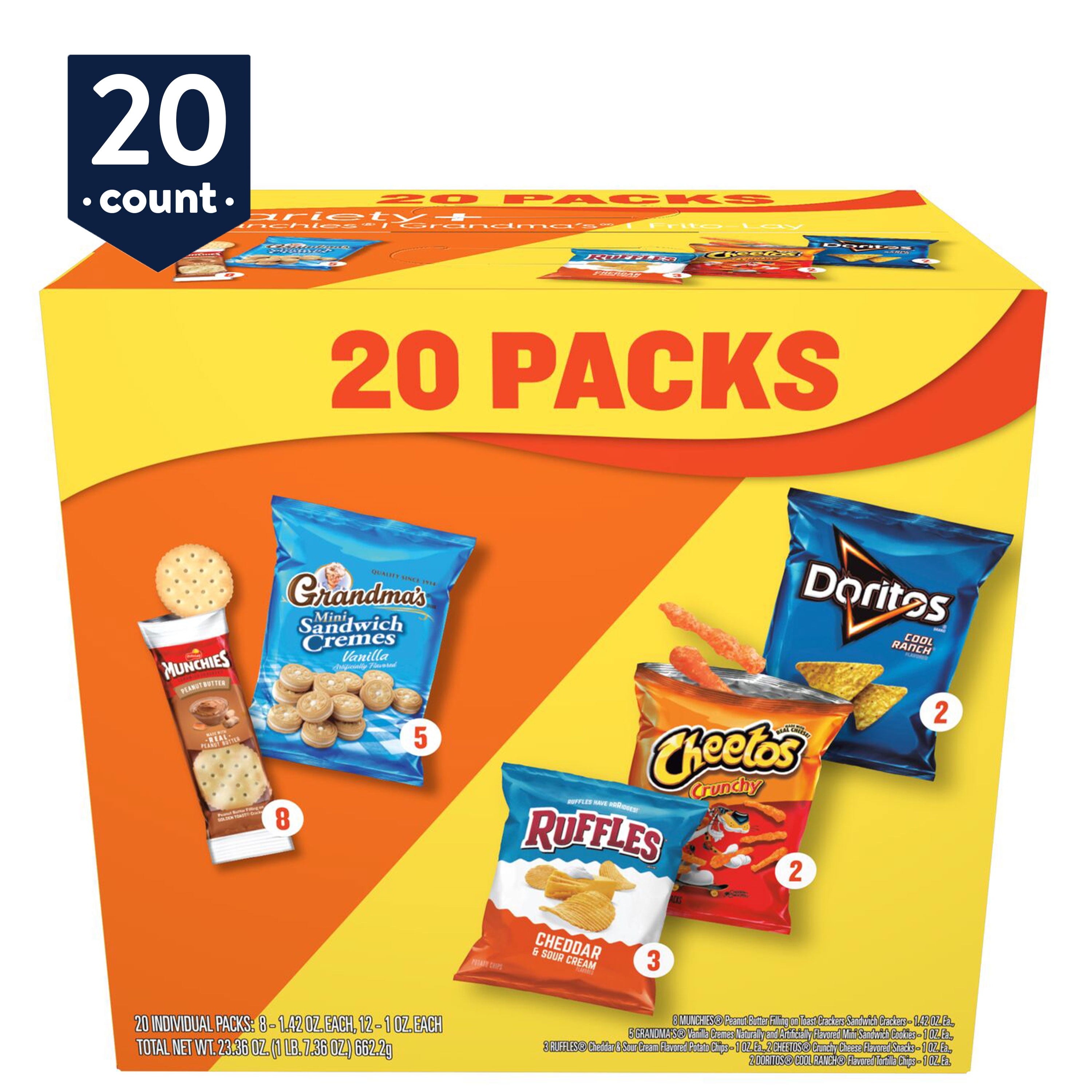Frito-Lay Snack Time Variety Pack Snacks, Mix of Munchies & Grandma's ...