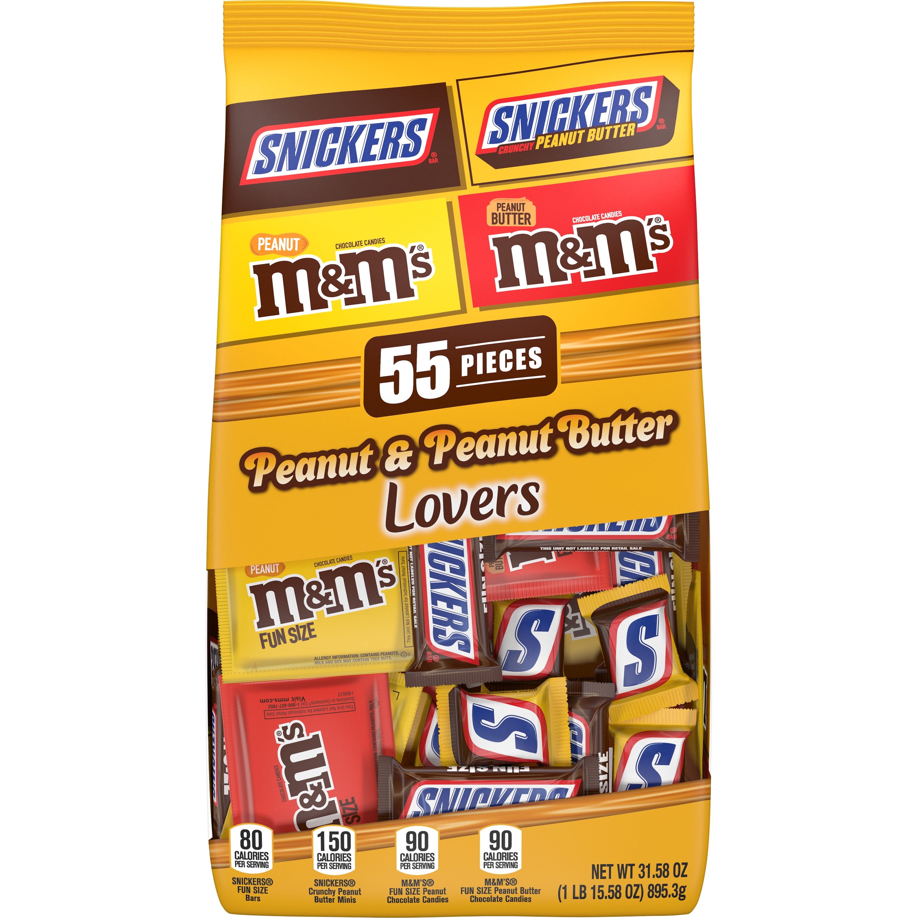 Mars Mixed Snickers & M&M's Chocolate Candy Peanut & Peanut Butter ...