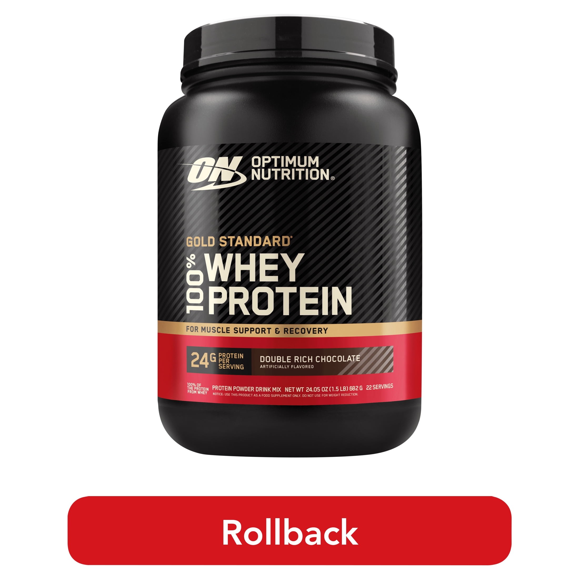 Optimum Nutrition, Gold Standard 100% Whey Protein Powder, Double Rich ...