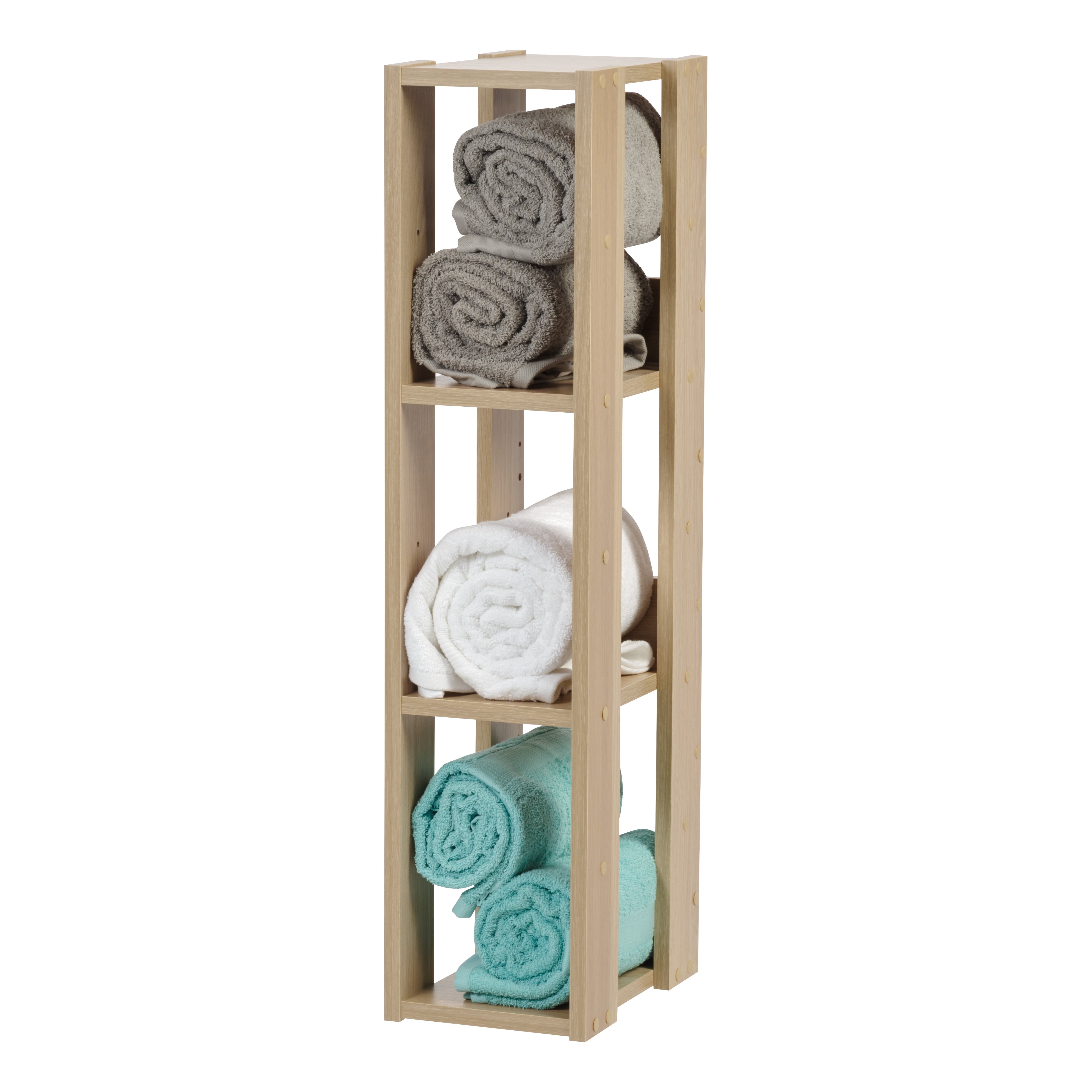 IRIS USA, Slim 3-Shelf Wood Rack, Light Brown Deals and Price History ...