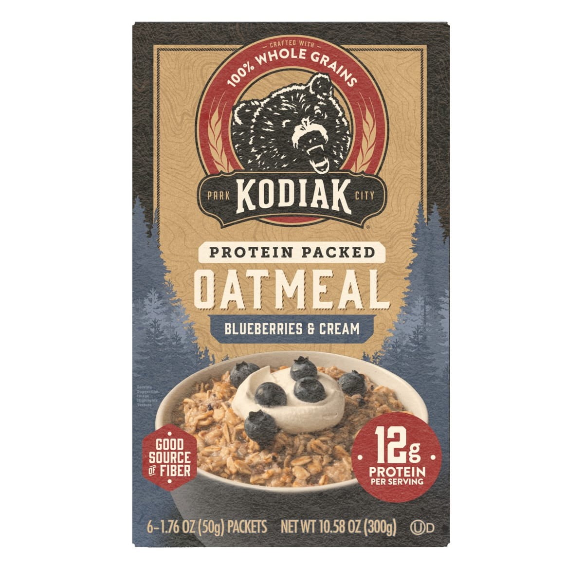 Kodiak Protein-Packed Blueberries and Cream Instant Oatmeal Packets, 1. ...