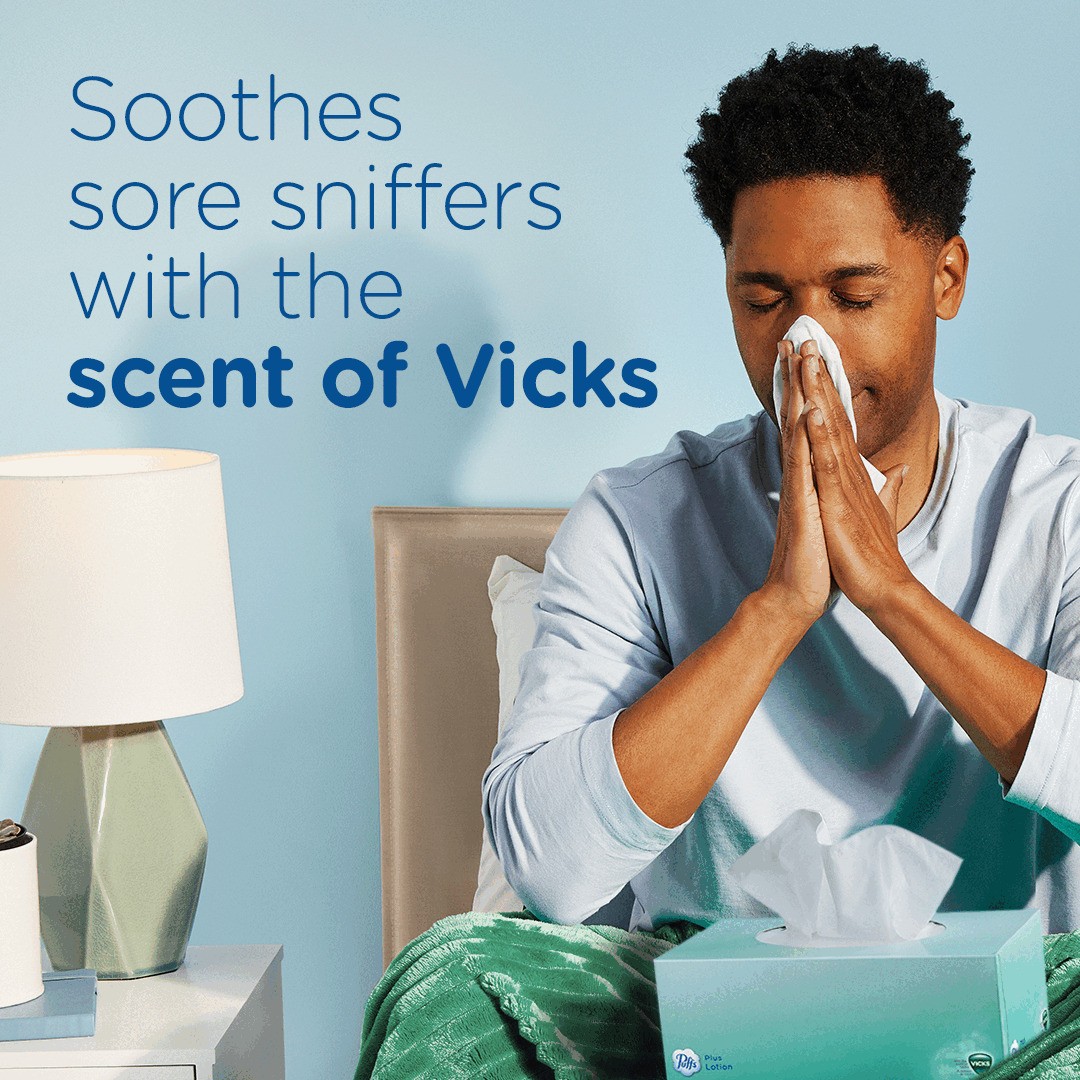 Puffs Plus Lotion with the Scent of Vick's Facial Tissue, Family Box ...