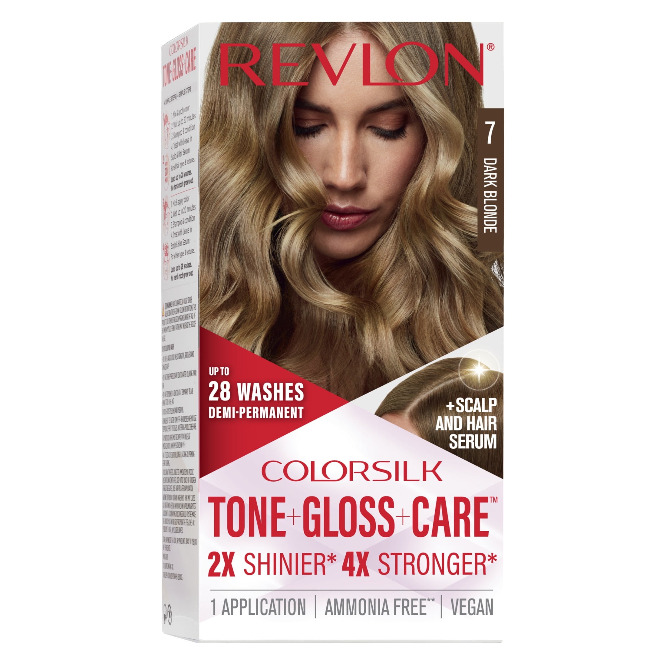 Revlon ColorSilk Tone Gloss Care Demi Permanent Hair Color 5RR Medium ...