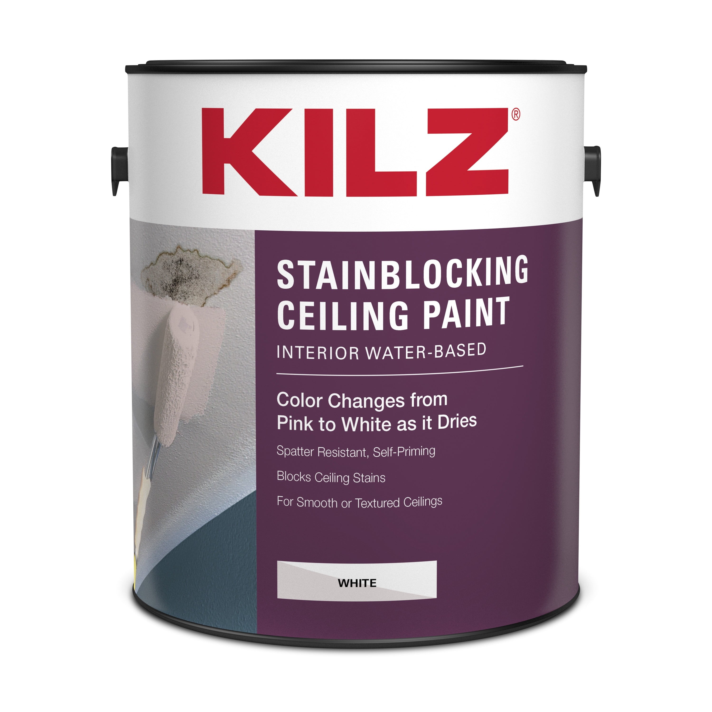 KILZ Stainblocking Ceiling Paint, Interior, White, 1 Gallon Deals and ...