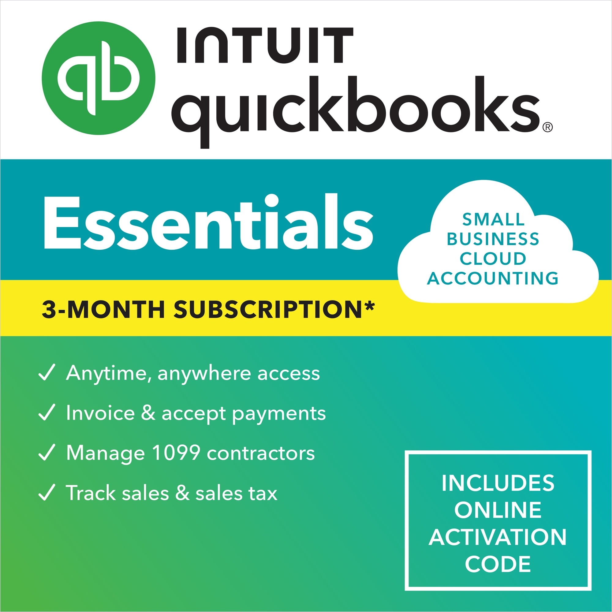Intuit Quickbooks Online Essentials 2024 3-Month Subscription Deals and ...