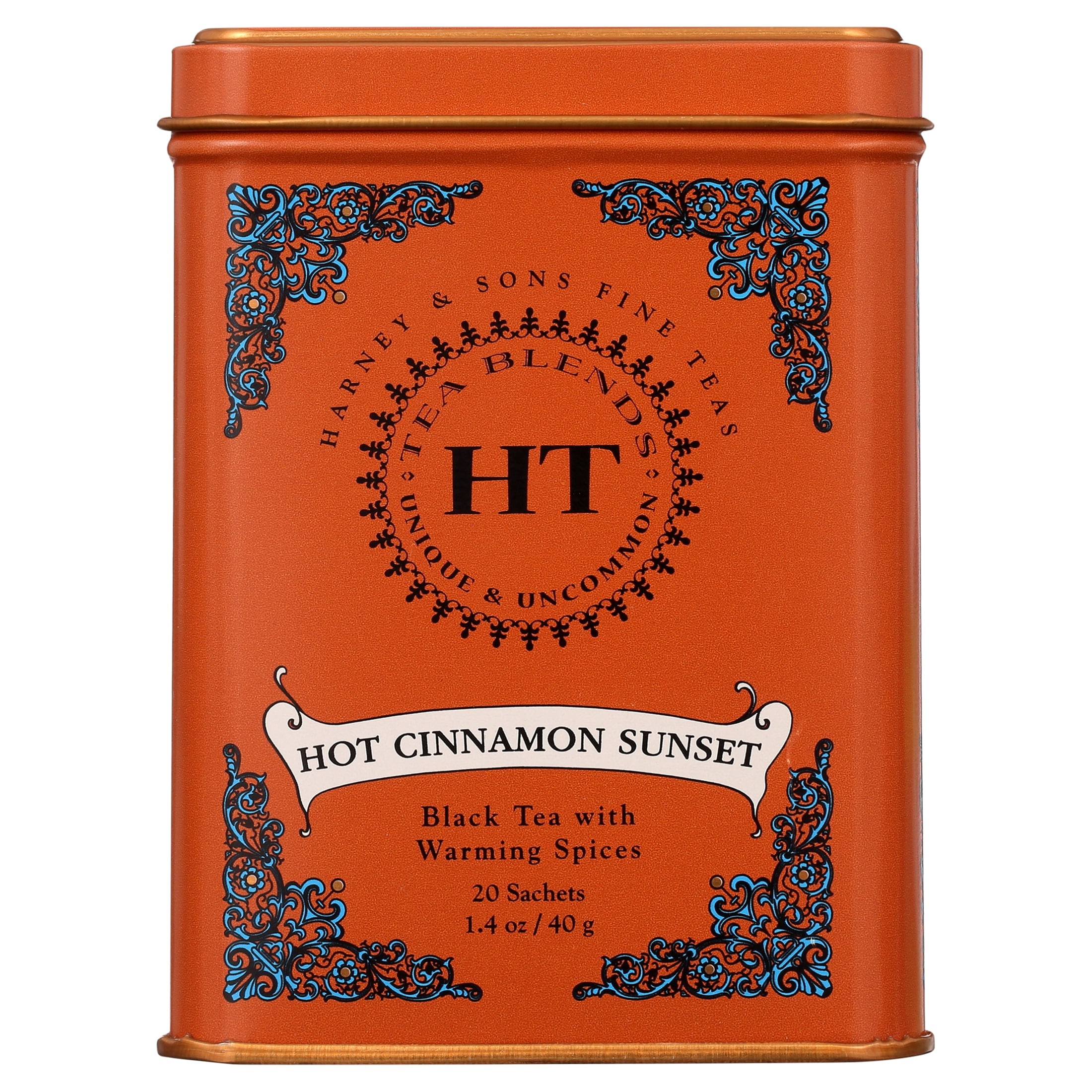Harney & Sons Hot Cinnamon Sunset Tea, 20 Pyramid Teabags (Sachets ...