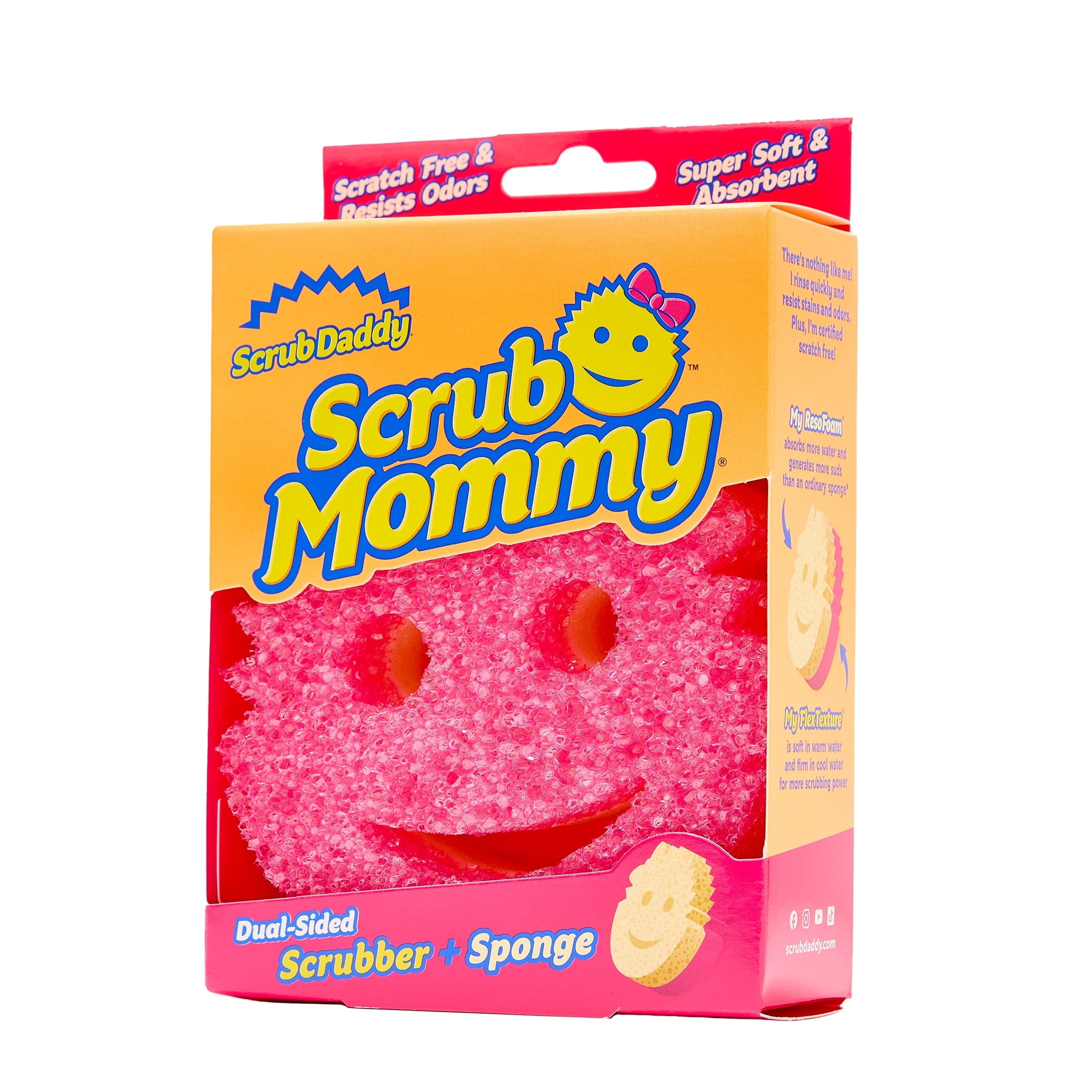Scrub Daddy Scrub Mommy Dual-Sided Scratch-Free Dish Scrubber Sponge ...